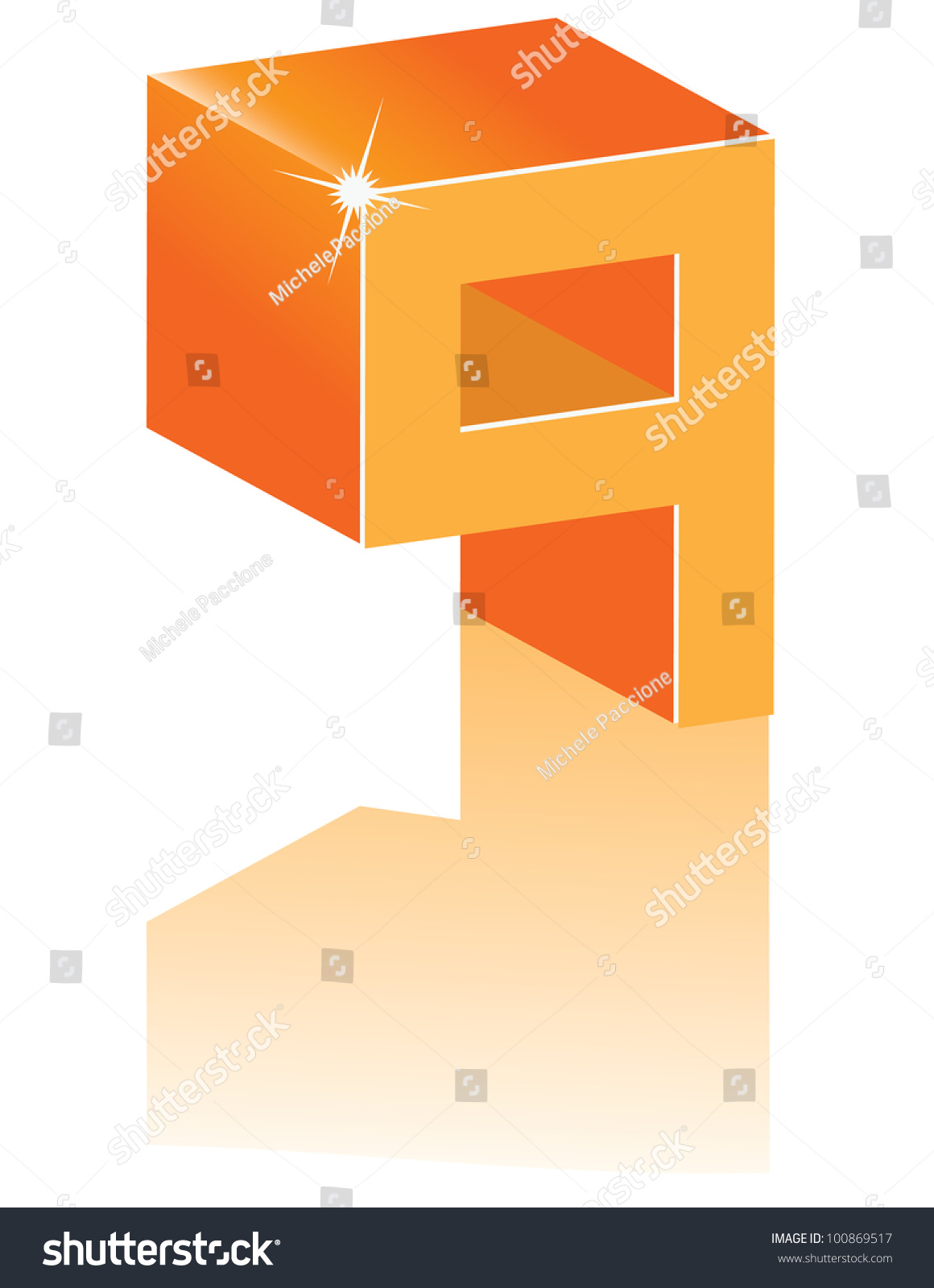 Abstract 3D Alphabet Letter Q Cube Symbol Icon EPS 8 vector grouped for ...