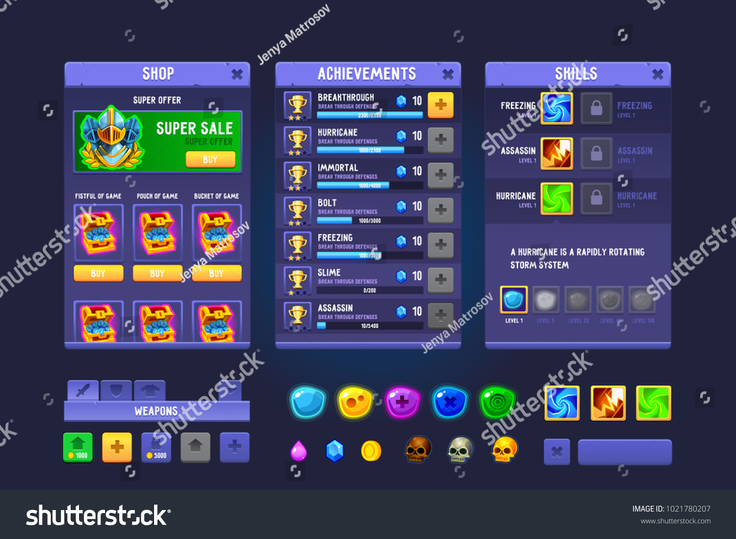 Complete Fantasy Game UI kit_站酷海洛_正版图片_视频_字体_音乐素材交易平台_站酷旗下品牌