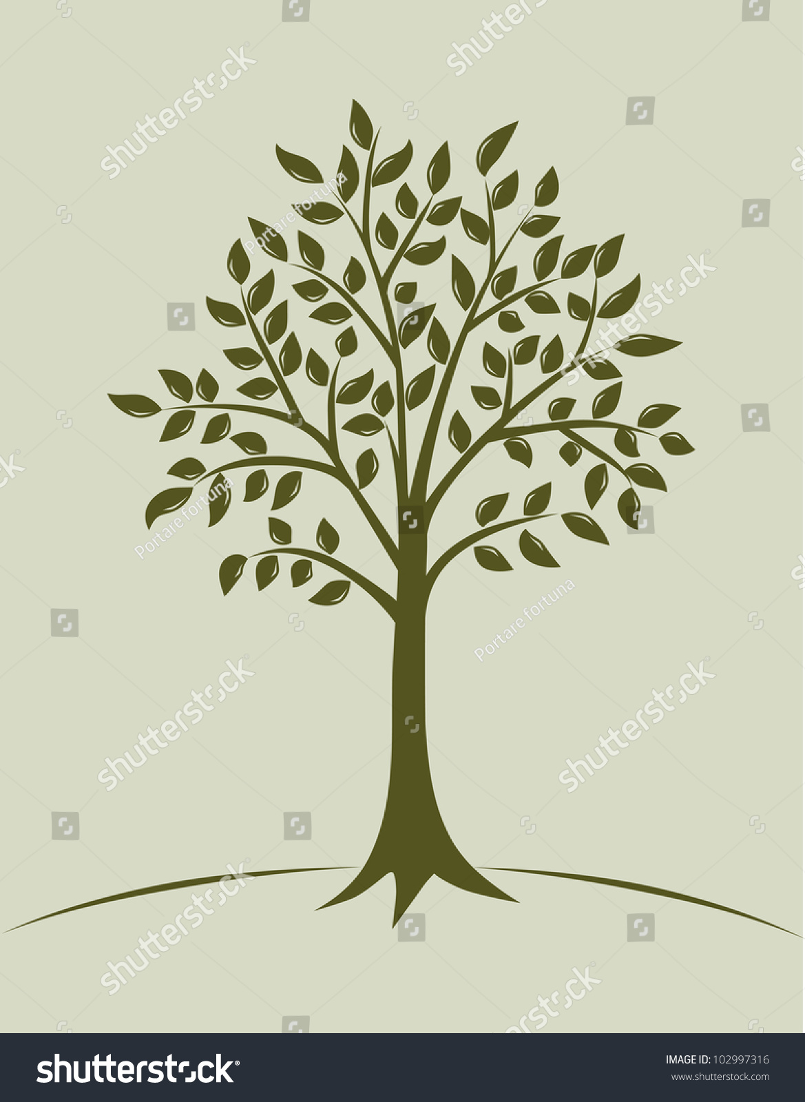 Tree - vector illustration_站酷海洛_正版图片_视频_字体_音乐素材交易平台_站酷旗下品牌