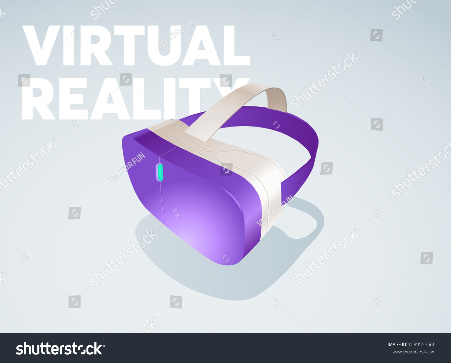 Virtual reality goggles vector illustration. Easily editable colors ...