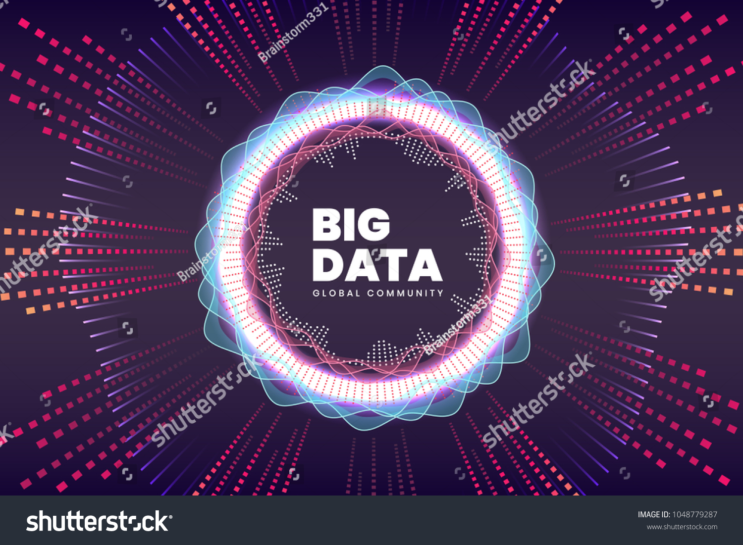 Abstract big data illustration. Vector abstract colorful big data ...
