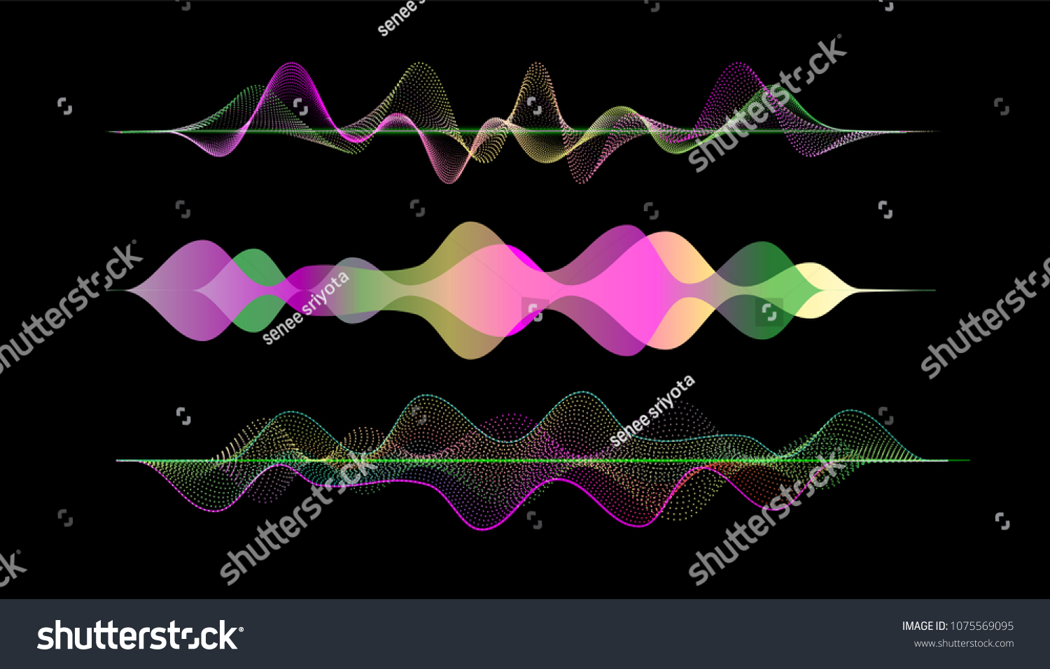 Audio digital equalizer technology pulse musical.abstract of sound wave ...
