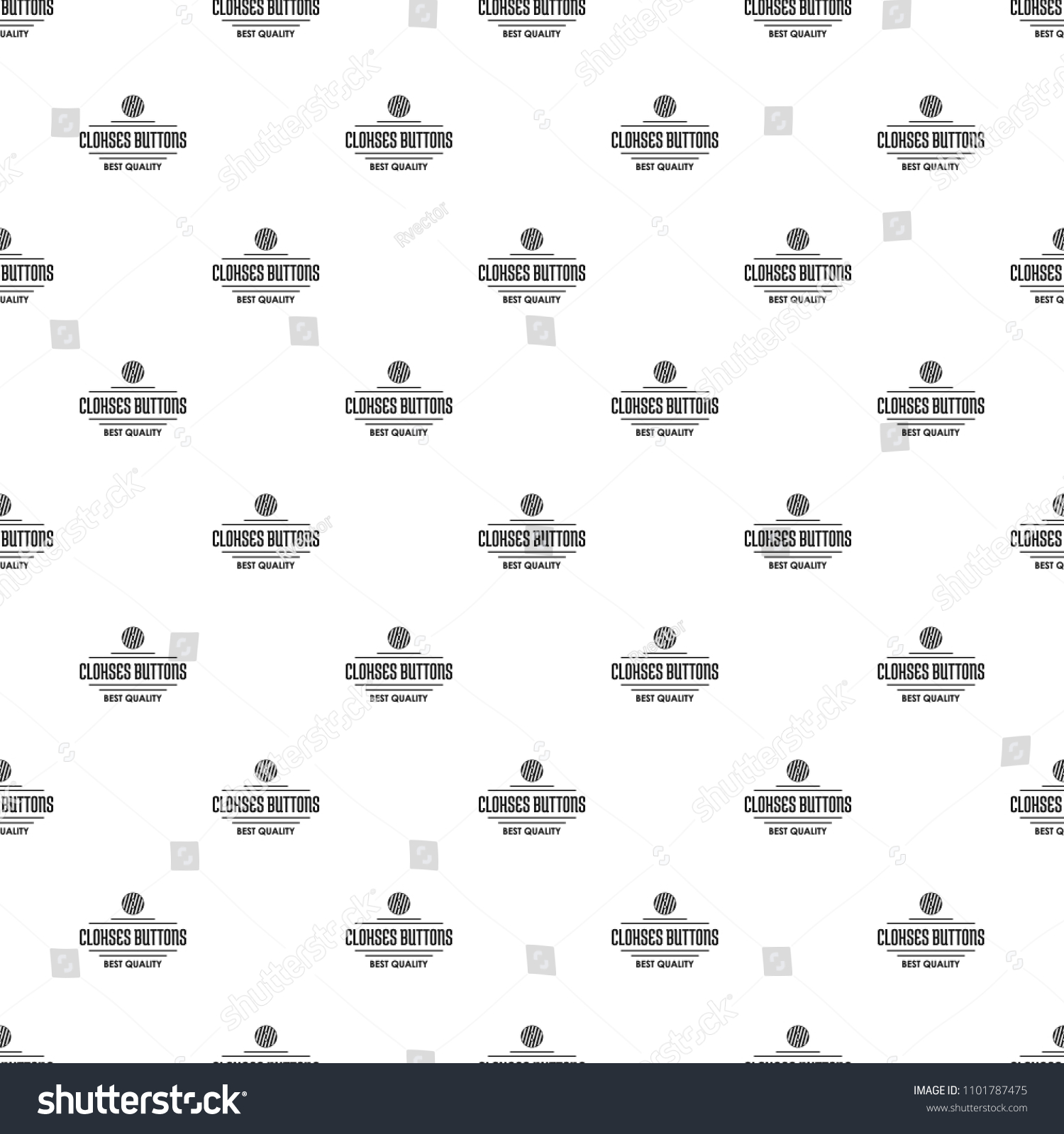 Clothes button accessory pattern vector seamless repeat for any web ...