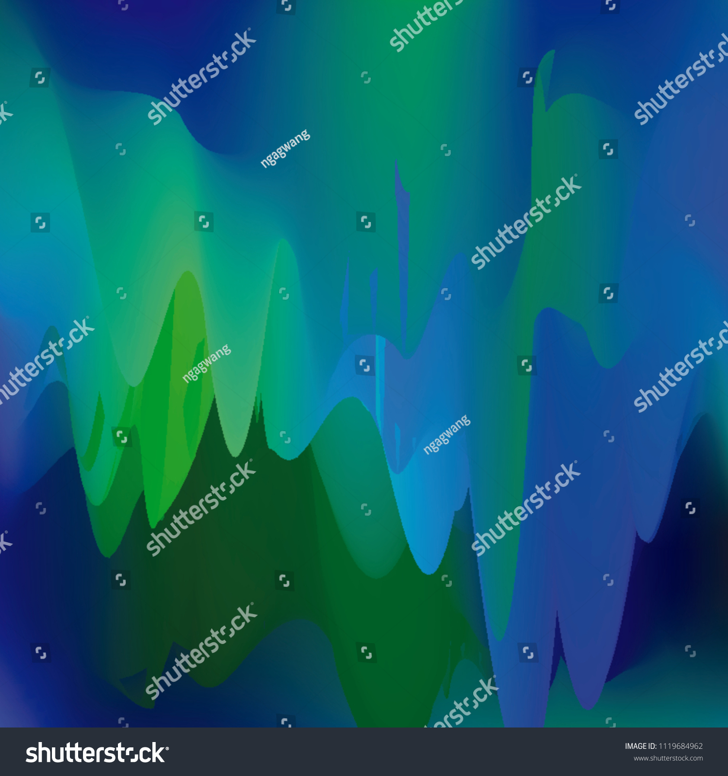 Northern lights gradient background vector illustration. Night Sky ...