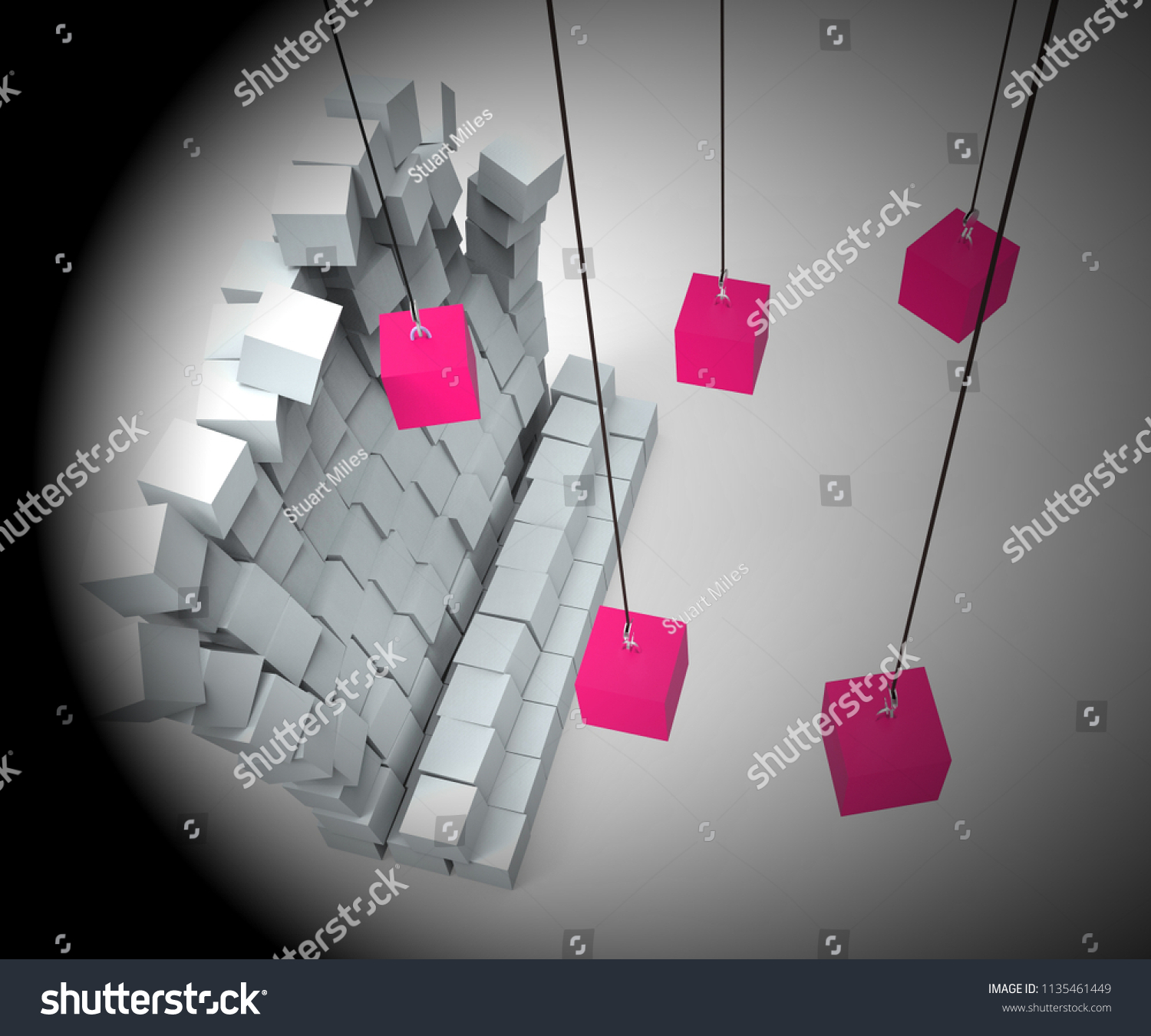 Code Breaker Decoded Data Hack 3d Rendering Shows Encryption Breaking ...