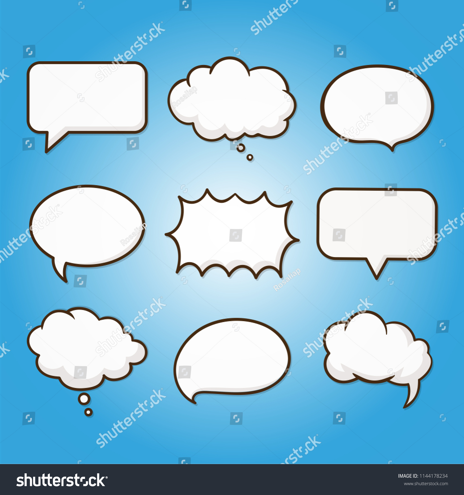 cloud bubble template business shape pattern tag communication_站酷海洛_正版 ...