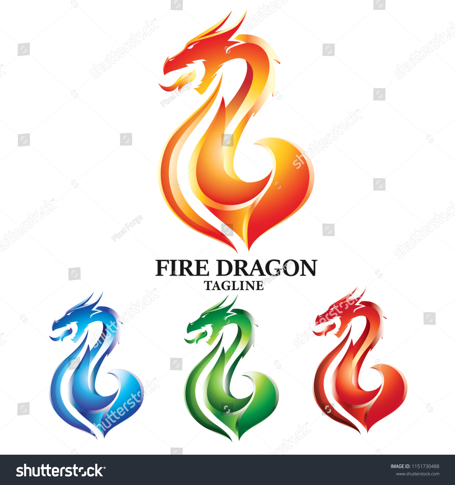 Fiery Dragon Logo Vector Concept Design_站酷海洛_正版图片_视频_字体_音乐素材交易平台_站酷旗下品牌