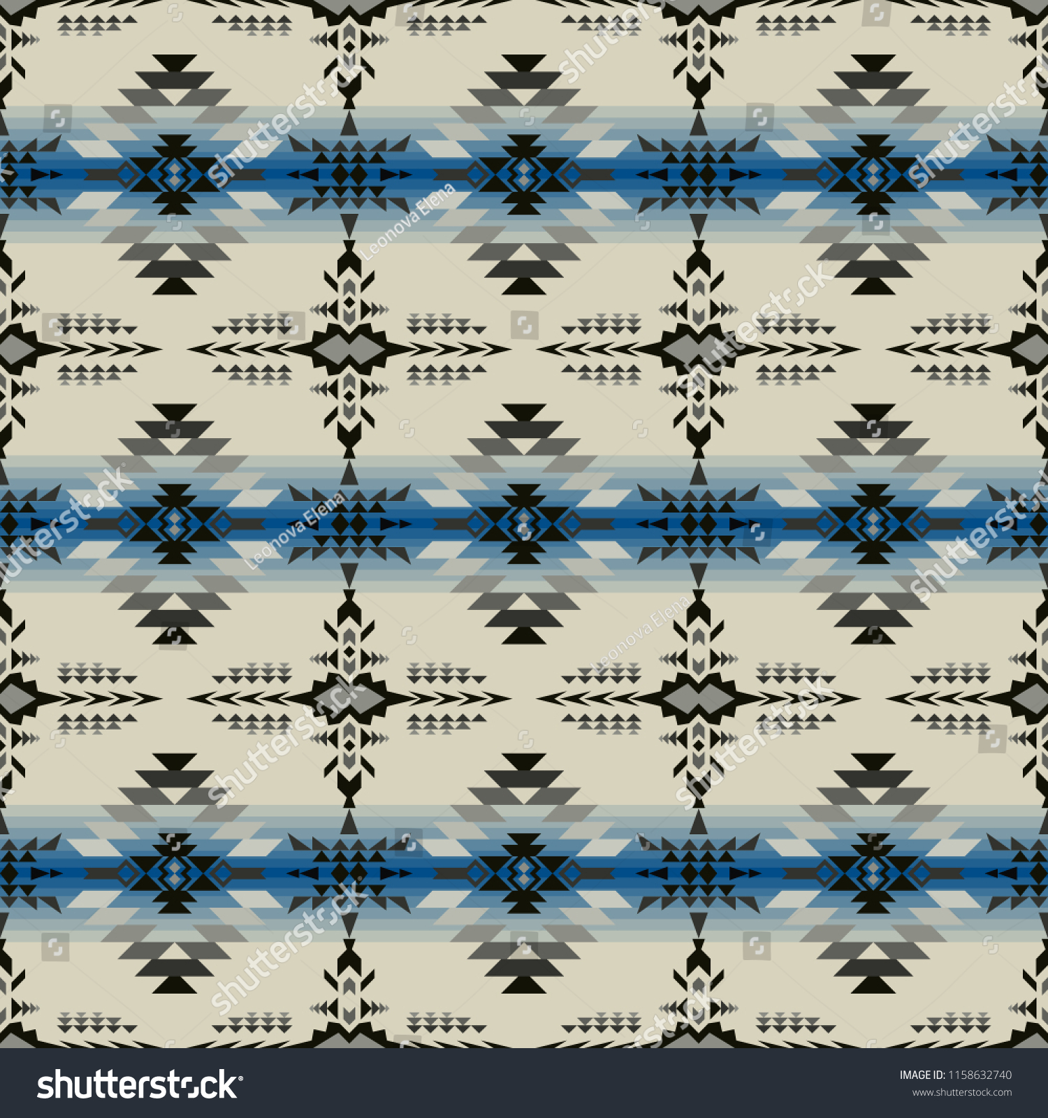 Aztec geometric seamless pattern. Native Southwest American Indian ...