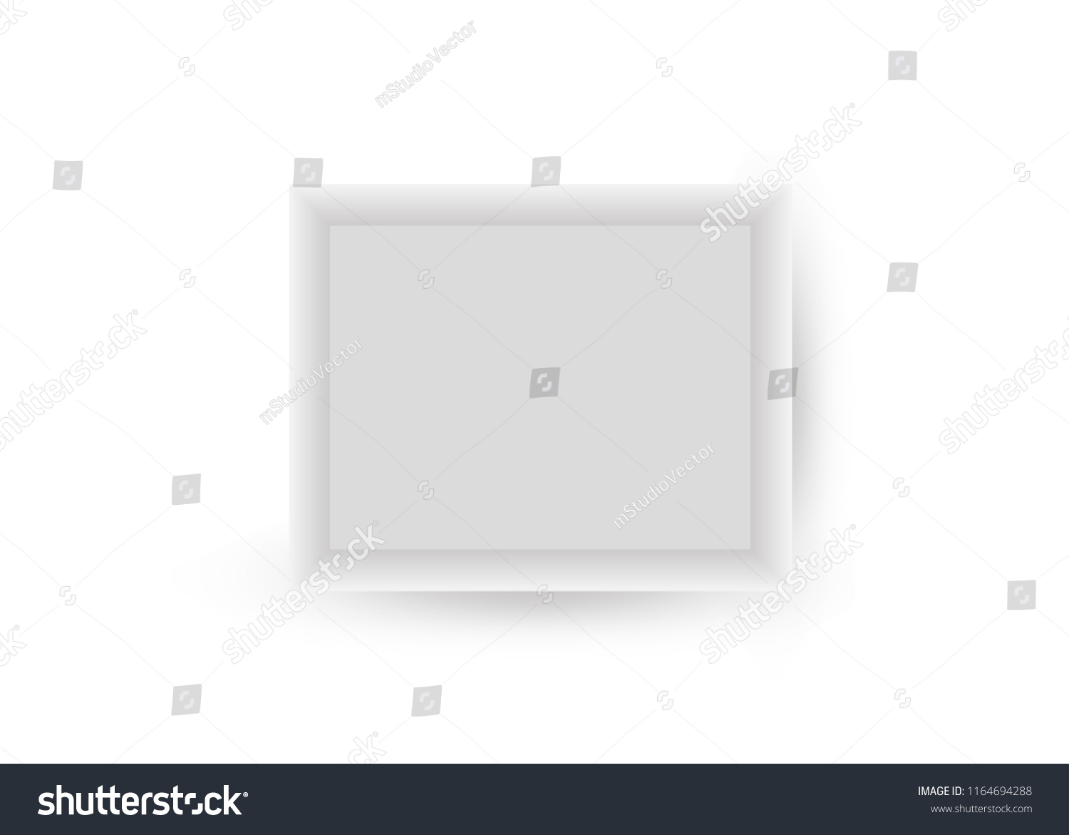 Box top open. White open empty squares cardboard box. Mockup template ...