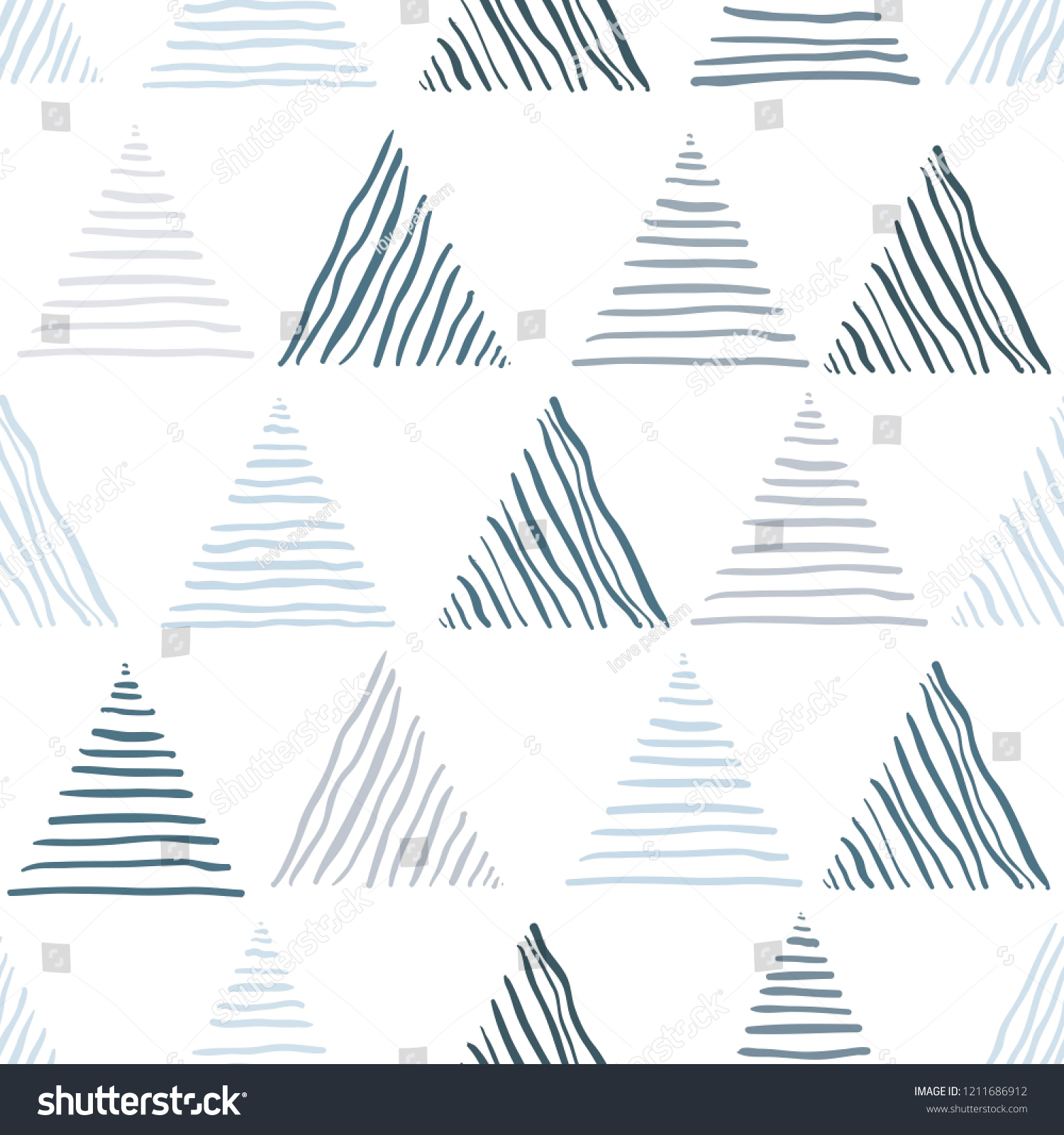 Hand drawn seamless pattern with striped triangles_站酷海洛_正版图片_视频_字体_音乐素材 ...