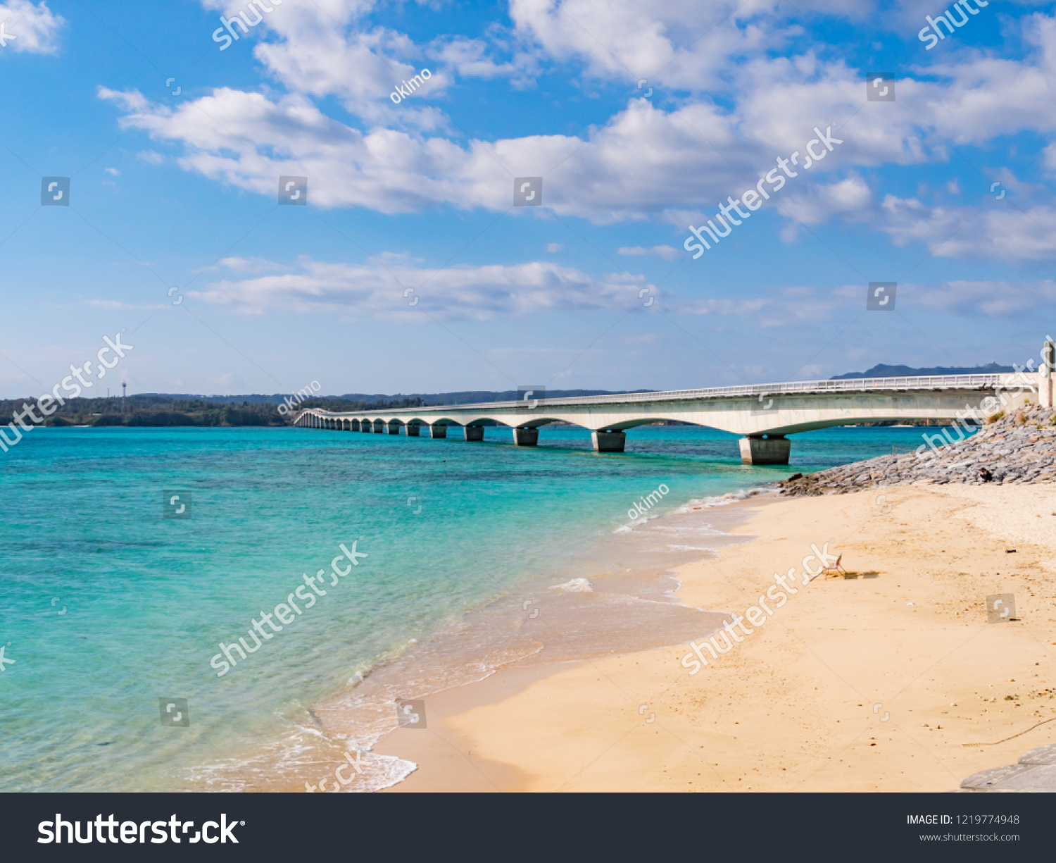 Kouri Ohashi is a bridge connecting Kouri Island in Nakijin village to ...