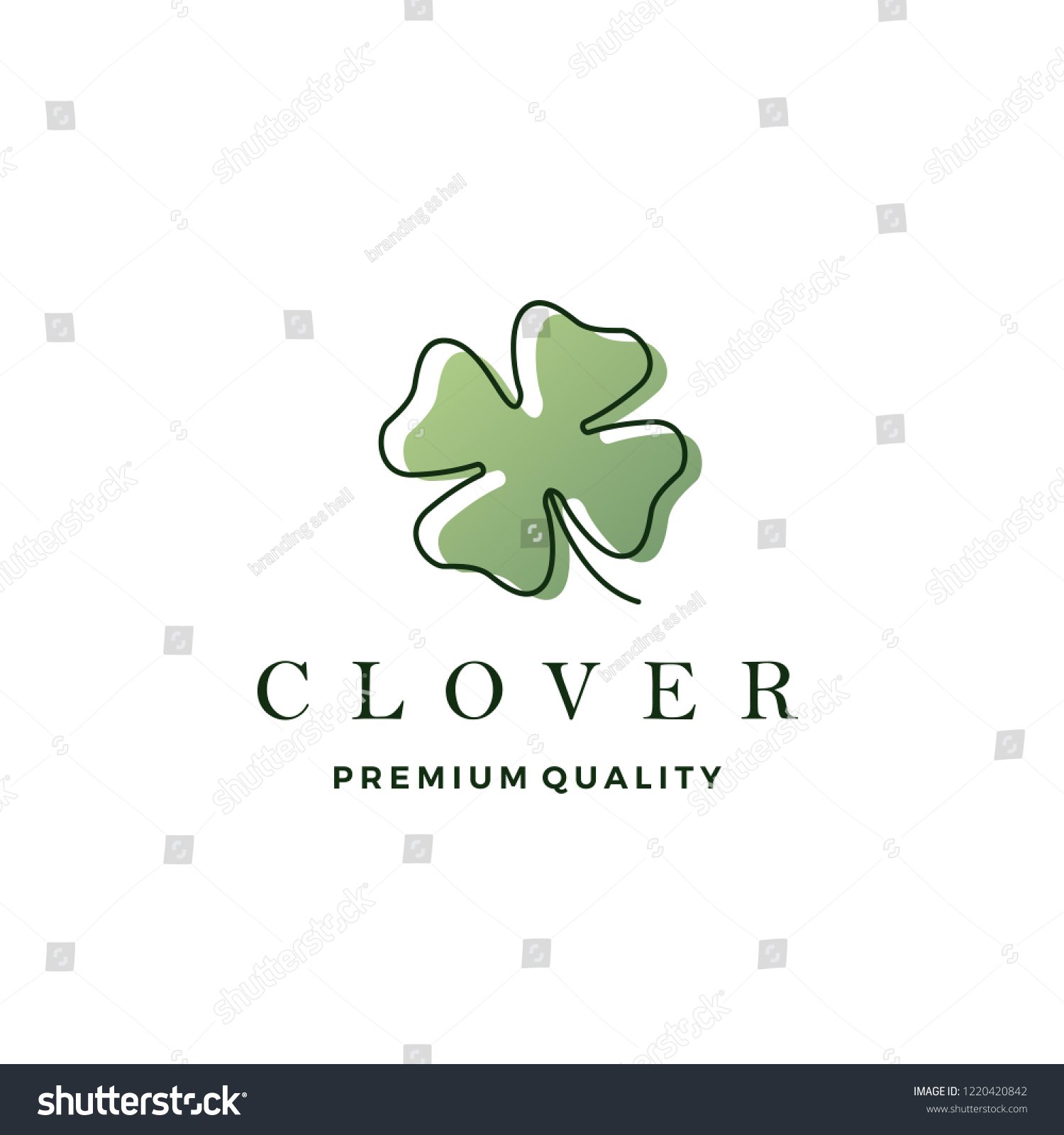 clover leaf logo vector icon illustration_站酷海洛_正版图片_视频_字体_音乐素材交易平台_站酷旗下品牌
