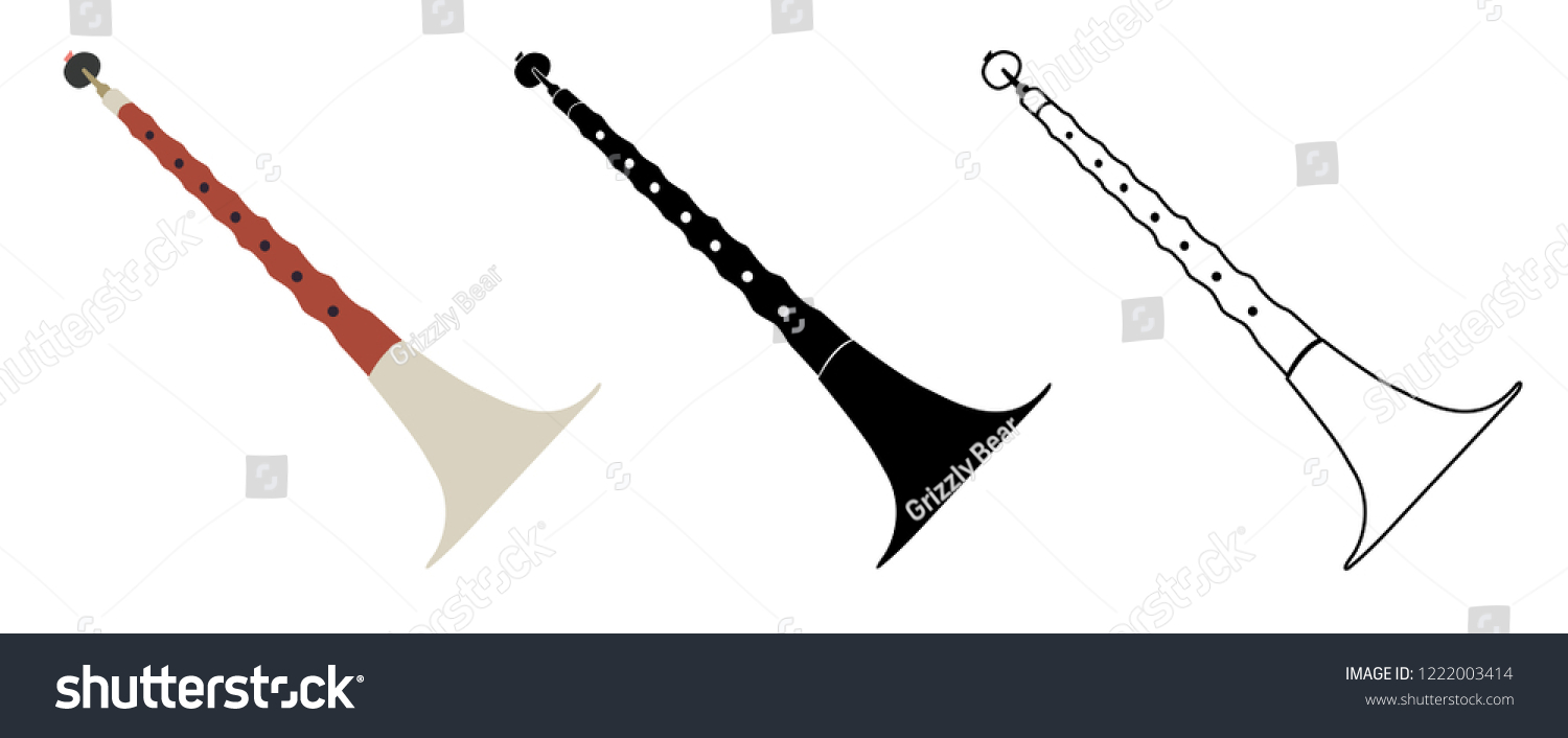 Suona Laba Haidi Traditional Chinese Musical Instrument - Vector Icon ...