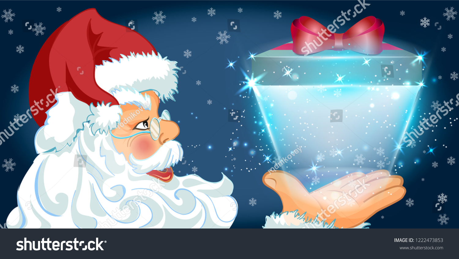 Congratulatory banner with Santa Claus with gift sаle_站酷海洛_正版图片_视频_字体 ...
