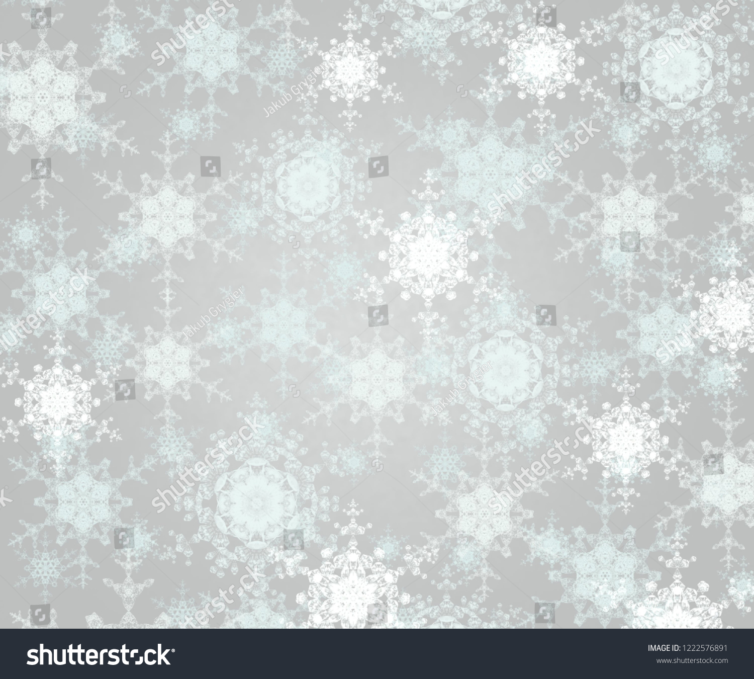 Abstract snowflakes. 2d illustration. Christmas time decorative texture ...