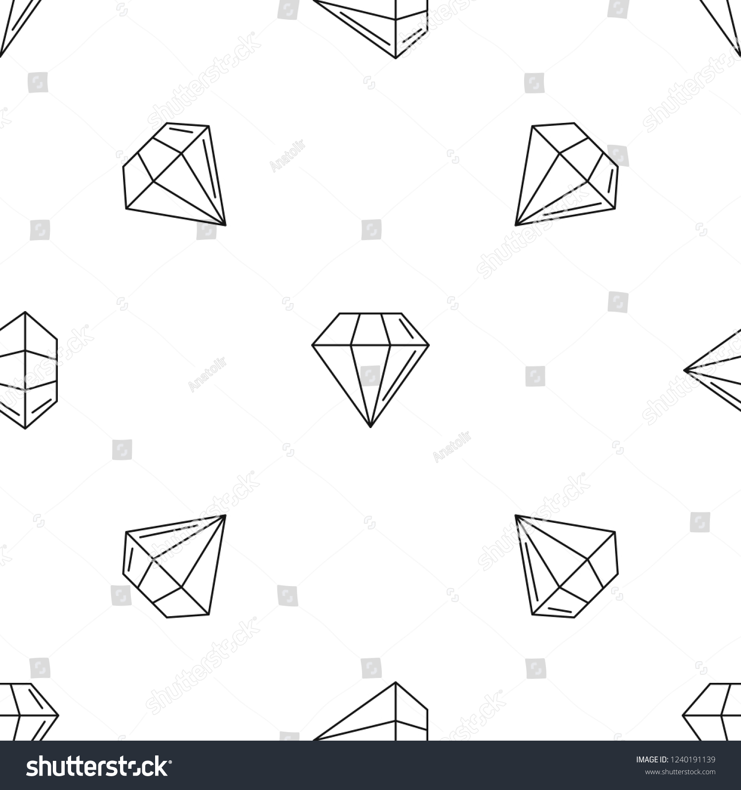Diamond stone pattern seamless vector repeat geometric for any web ...