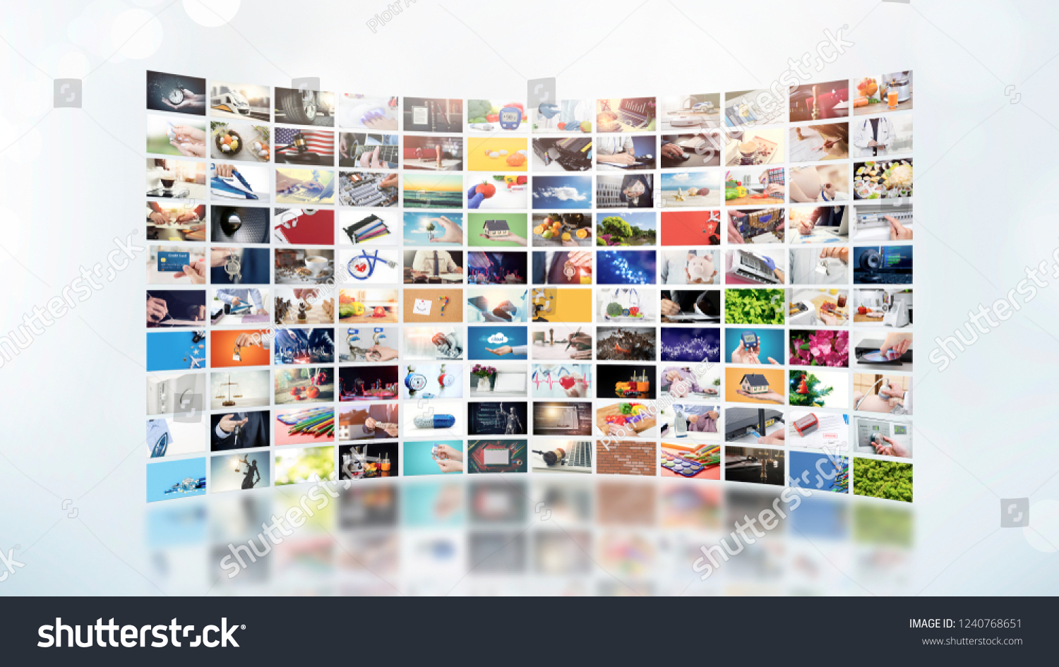 Television streaming video concept. Media TV video on demand technology ...
