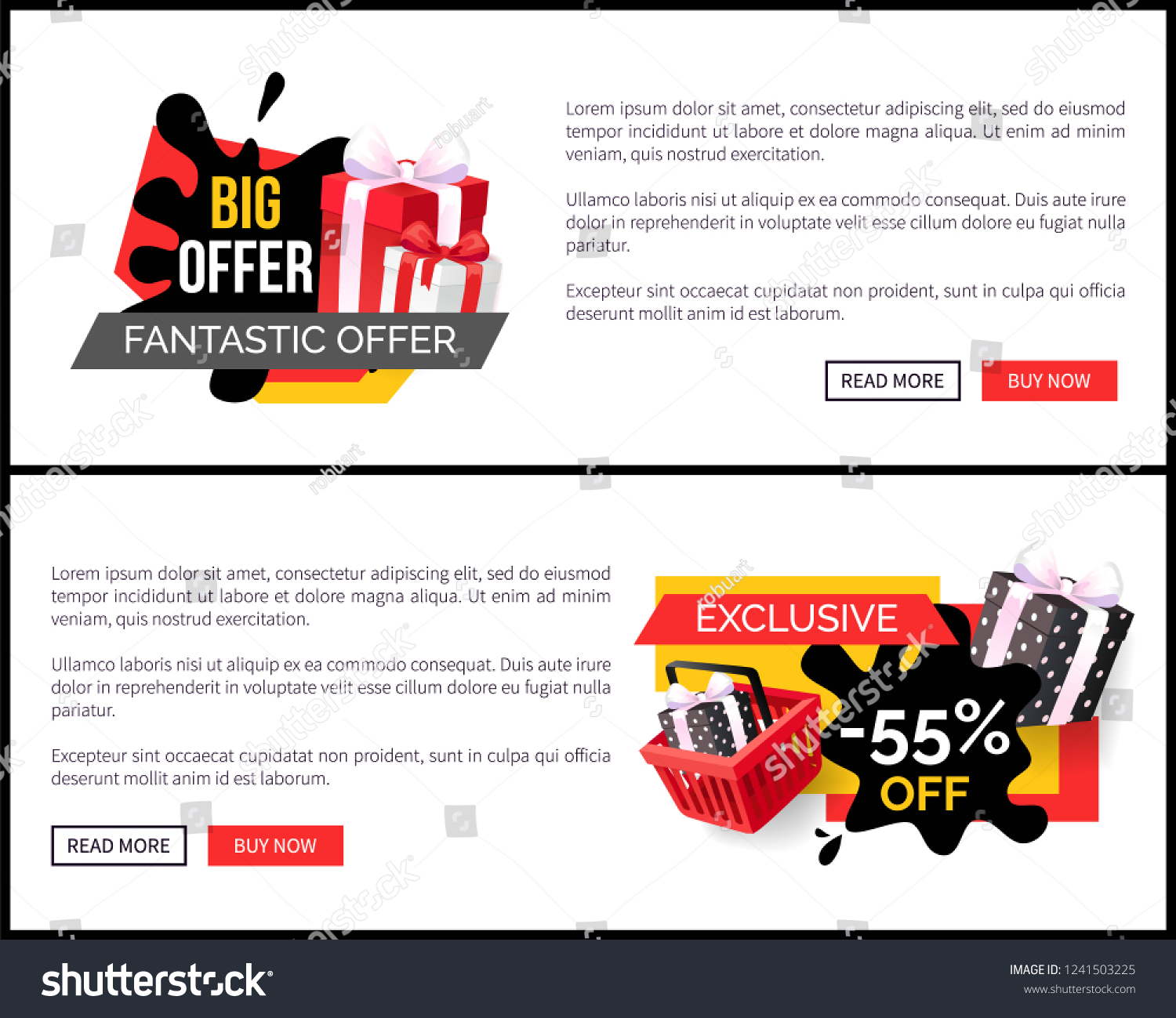 Shopping products sellout 55 off price vector web site templates ...