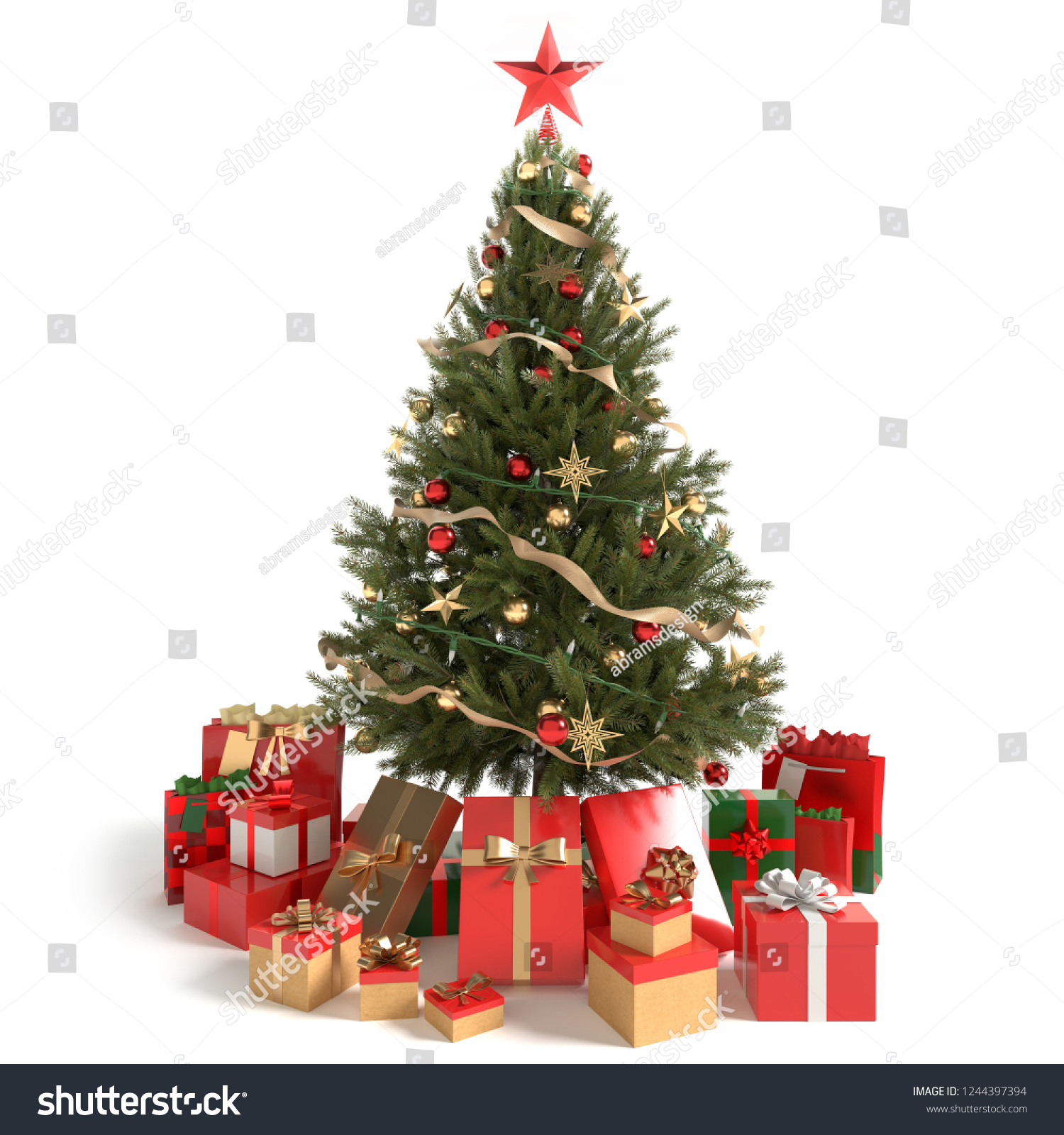 3d illustration of a Christmas Tree_站酷海洛_正版图片_视频_字体_音乐素材交易平台_站酷旗下品牌