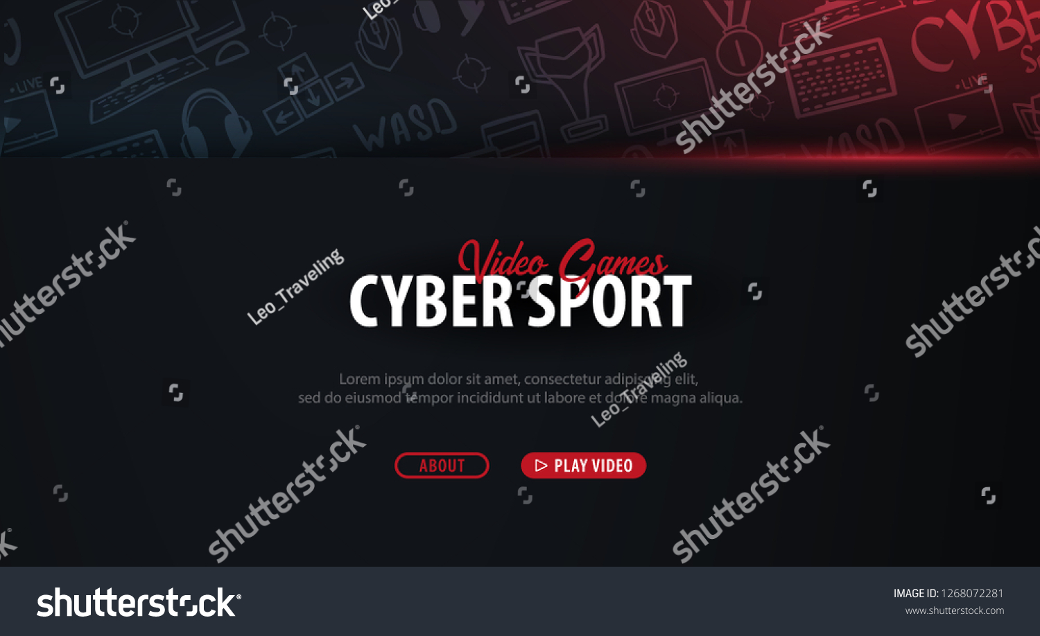 Cyber Sport banner. Esports Gaming. Video Games. Live streaming game ...