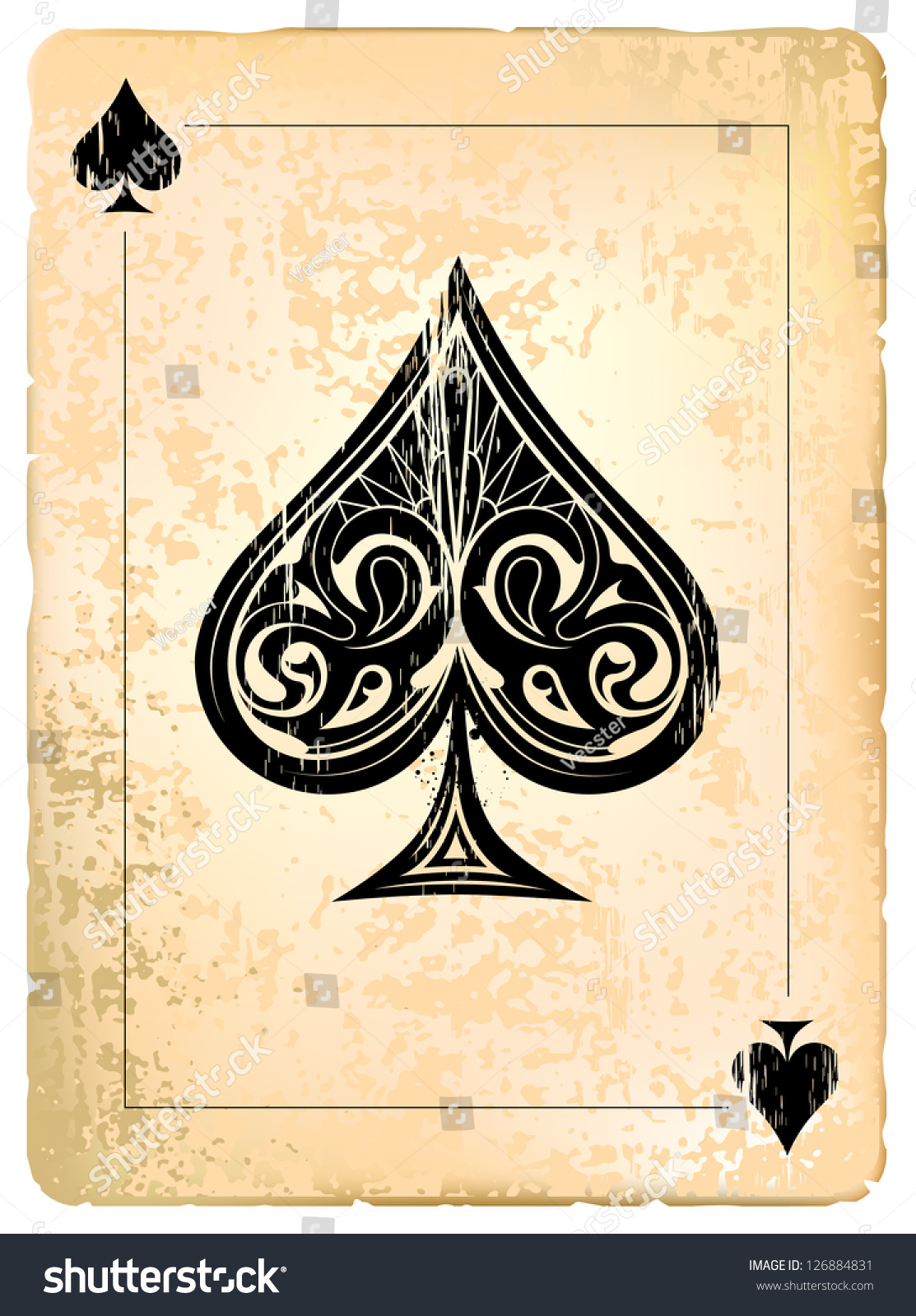 Ace of spades. Vintage style with dirty grunge elements._站酷海洛_正版图片_视频 ...