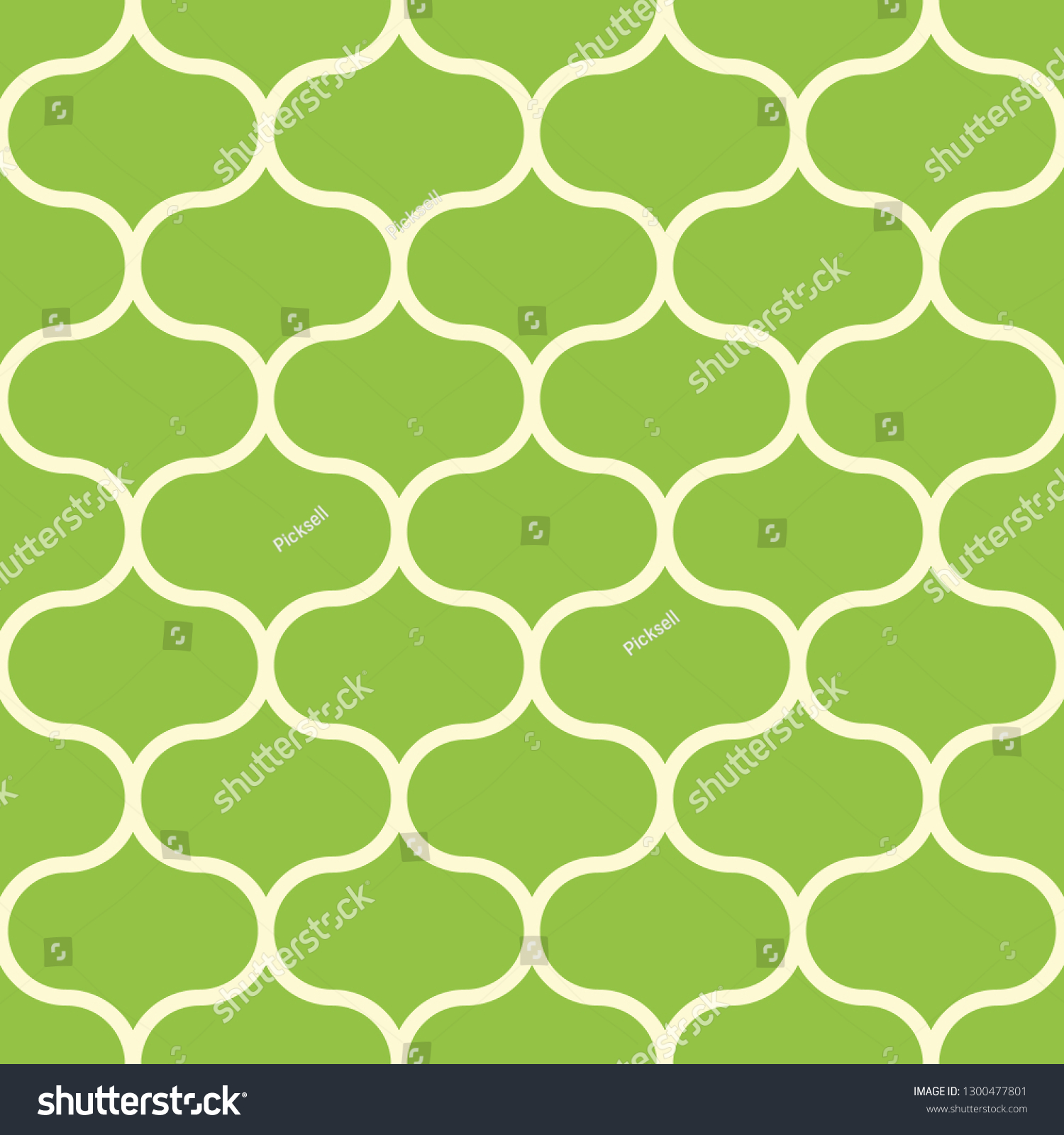 Seamless green and white classic vintage ancient Moroccan pattern ...