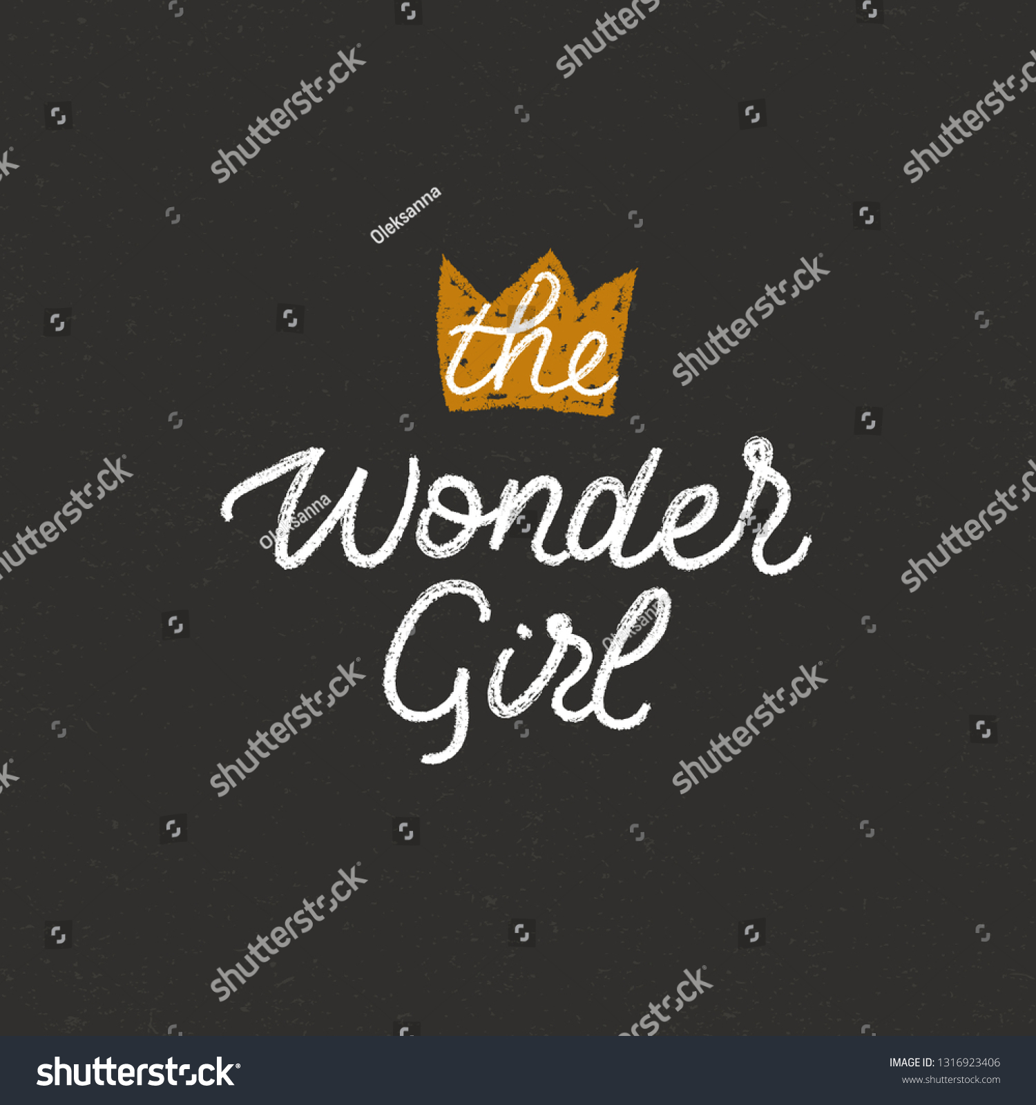 The wonder girl quote. Hand drawn lettering made with ink and brush ...