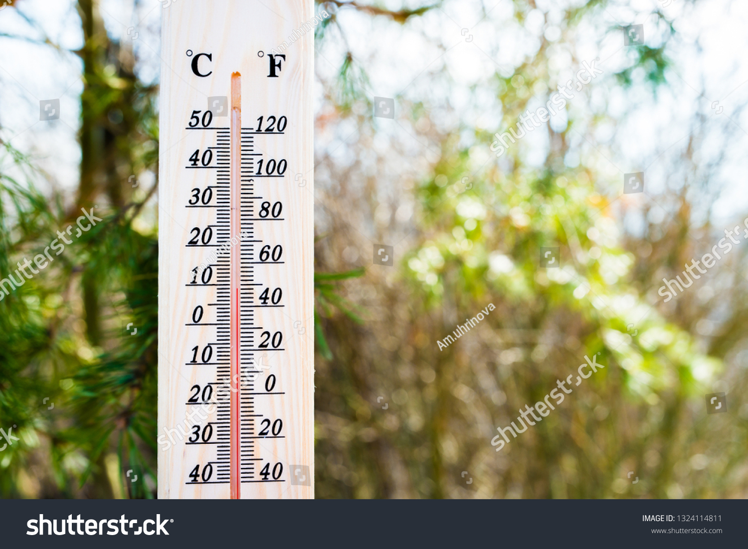 Thermometer shows low temperatures in fahrenheit or celsius with pretty ...