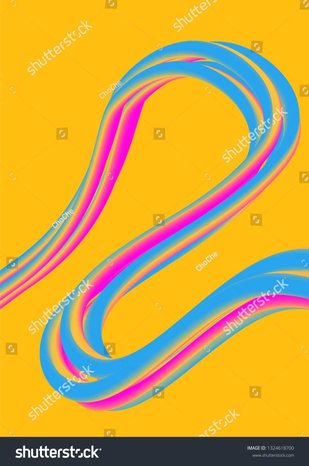 3d abstract background with moving bright waves. Bright background in ...