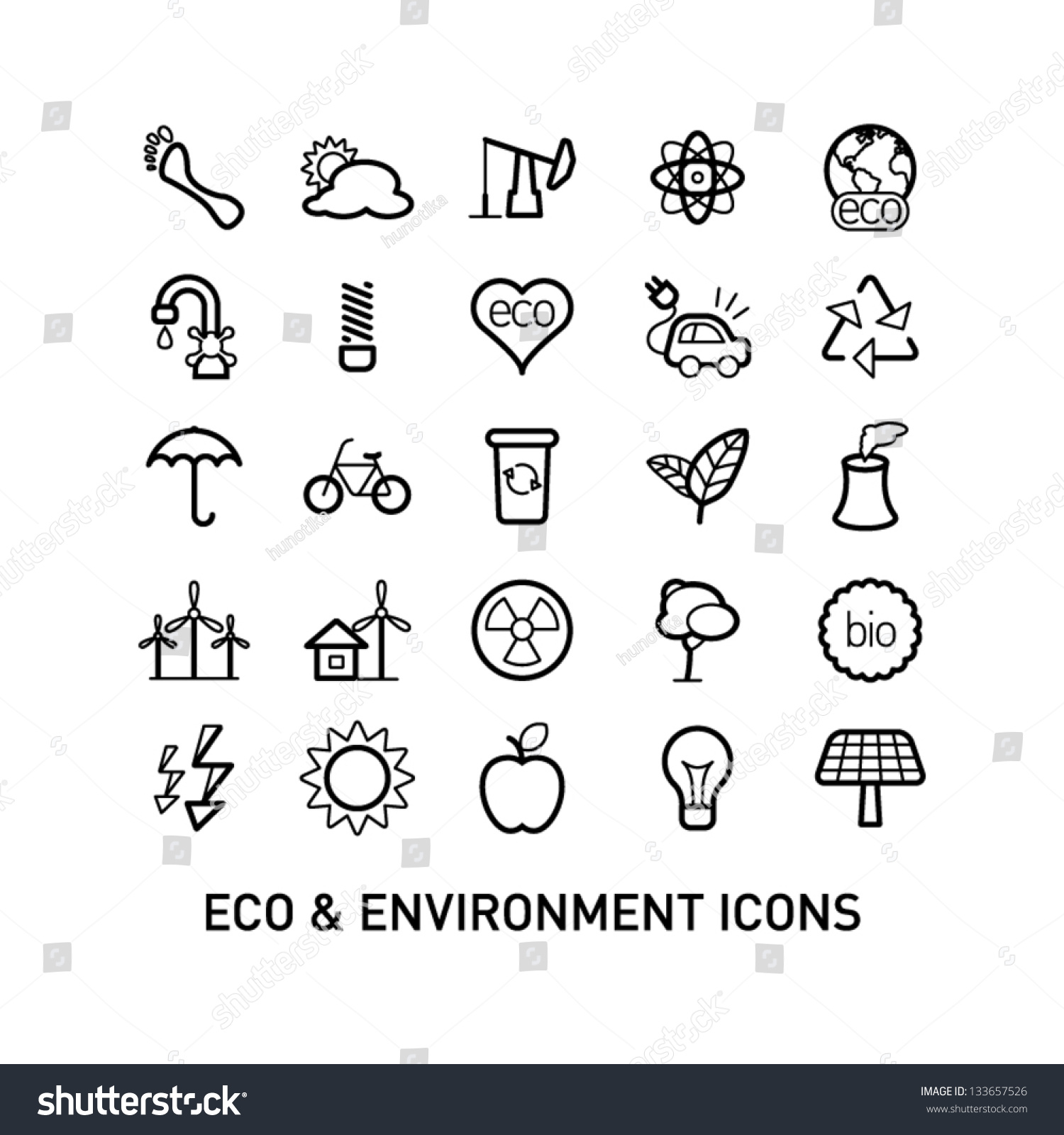 Outlined Ecology and Environment Icon Set Collection_站酷海洛_正版图片_视频_字体_音乐 ...