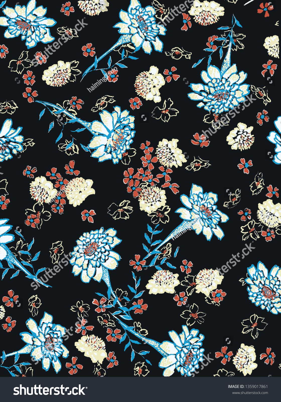 Flower Pattern Art Flower Arrangement Design_站酷海洛_正版图片_视频_字体_音乐素材交易平台_站 ...