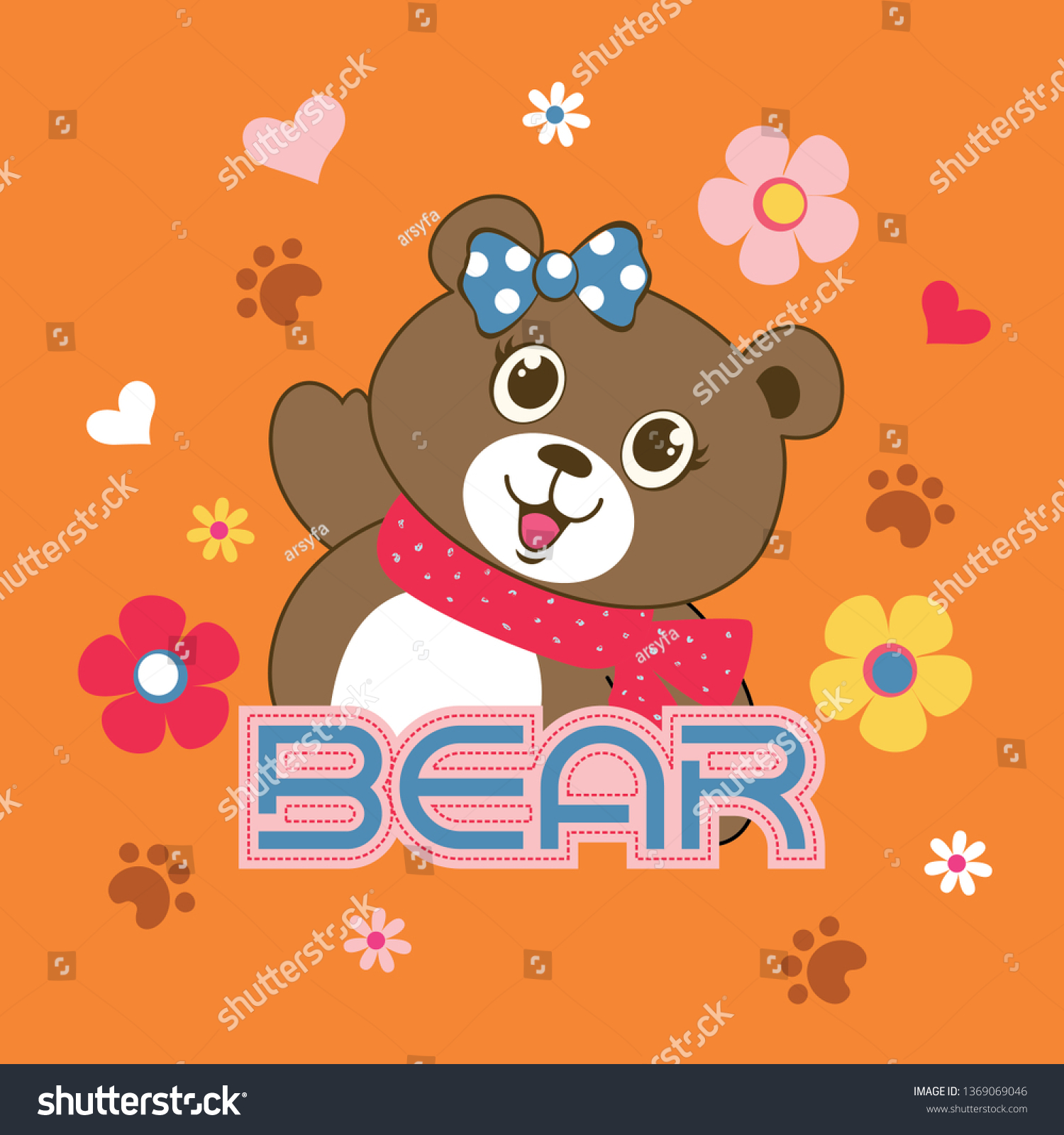 happy cute bear vector illustration_站酷海洛_正版图片_视频_字体_音乐素材交易平台_站酷旗下品牌