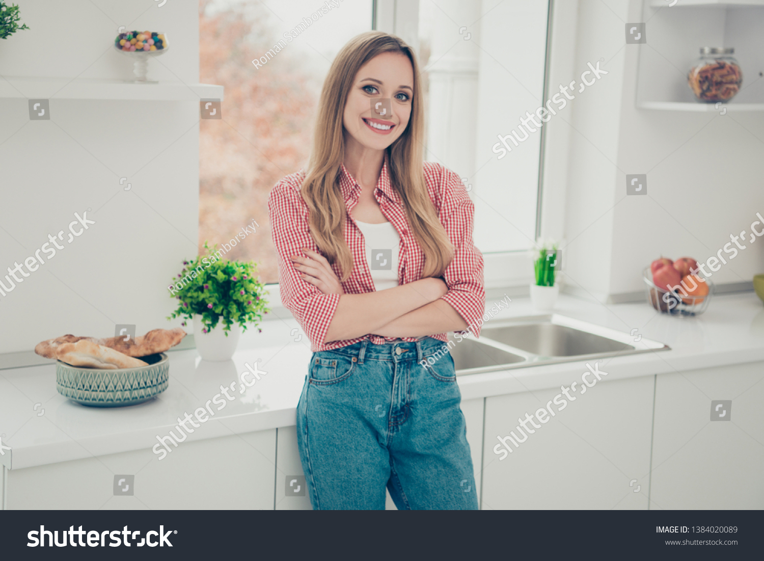 Photo portrait of one single standing alone nice pretty cute lovely ...