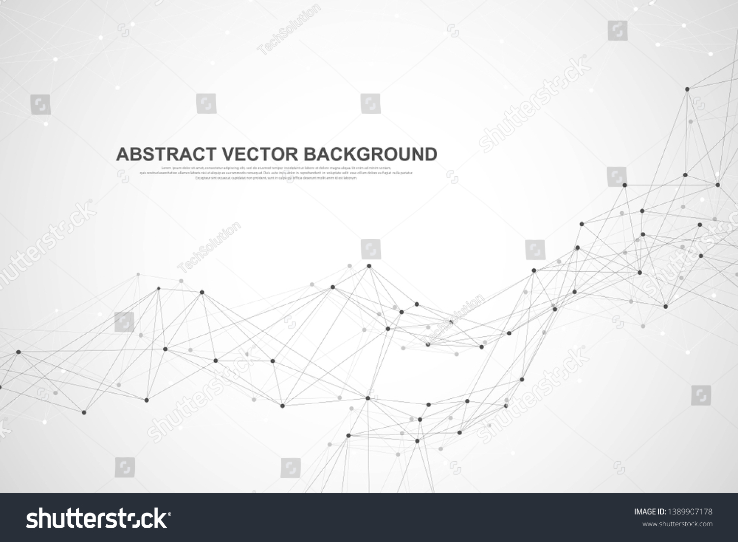 Vector abstract big data visualization. Complex data threads graphic. Abstract vector graphics ...
