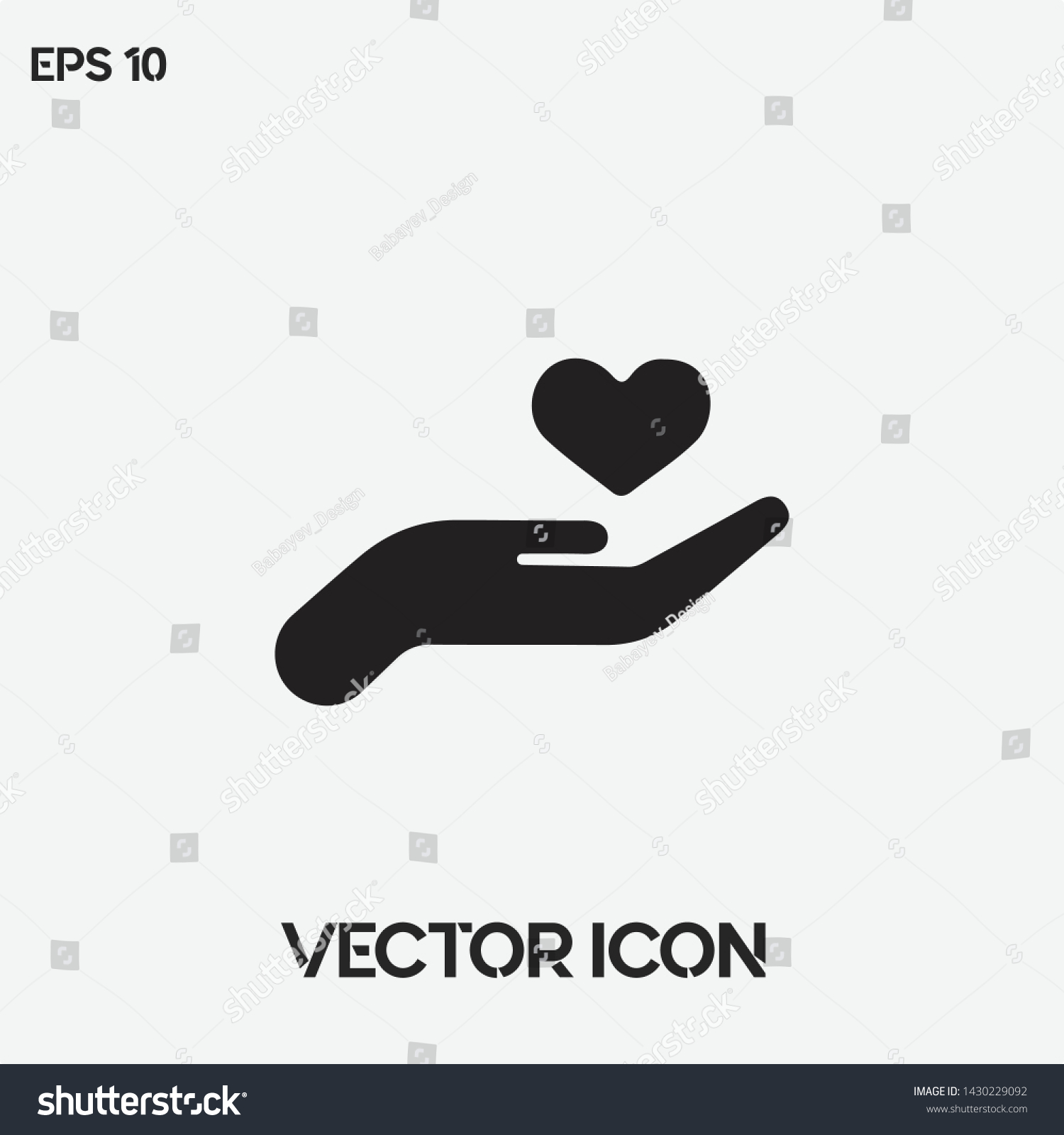 "Charity" or "Organ donation" vector icon illustration. Ui/Ux. Premium ...