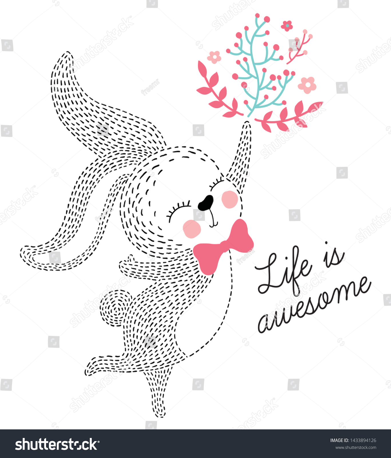 Happy rabbit vector design.Animal illustration._站酷海洛_正版图片_视频_字体_音乐素材交易 ...