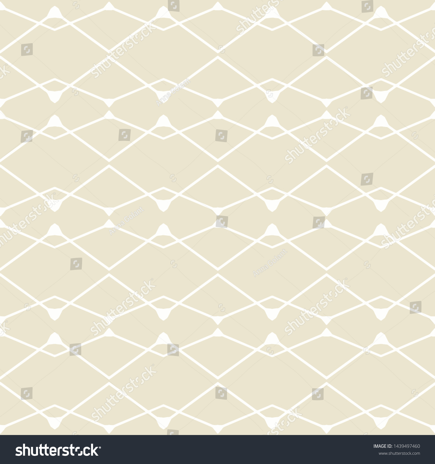 Geometric seamless pattern. Two colors beige and white. Vector ...