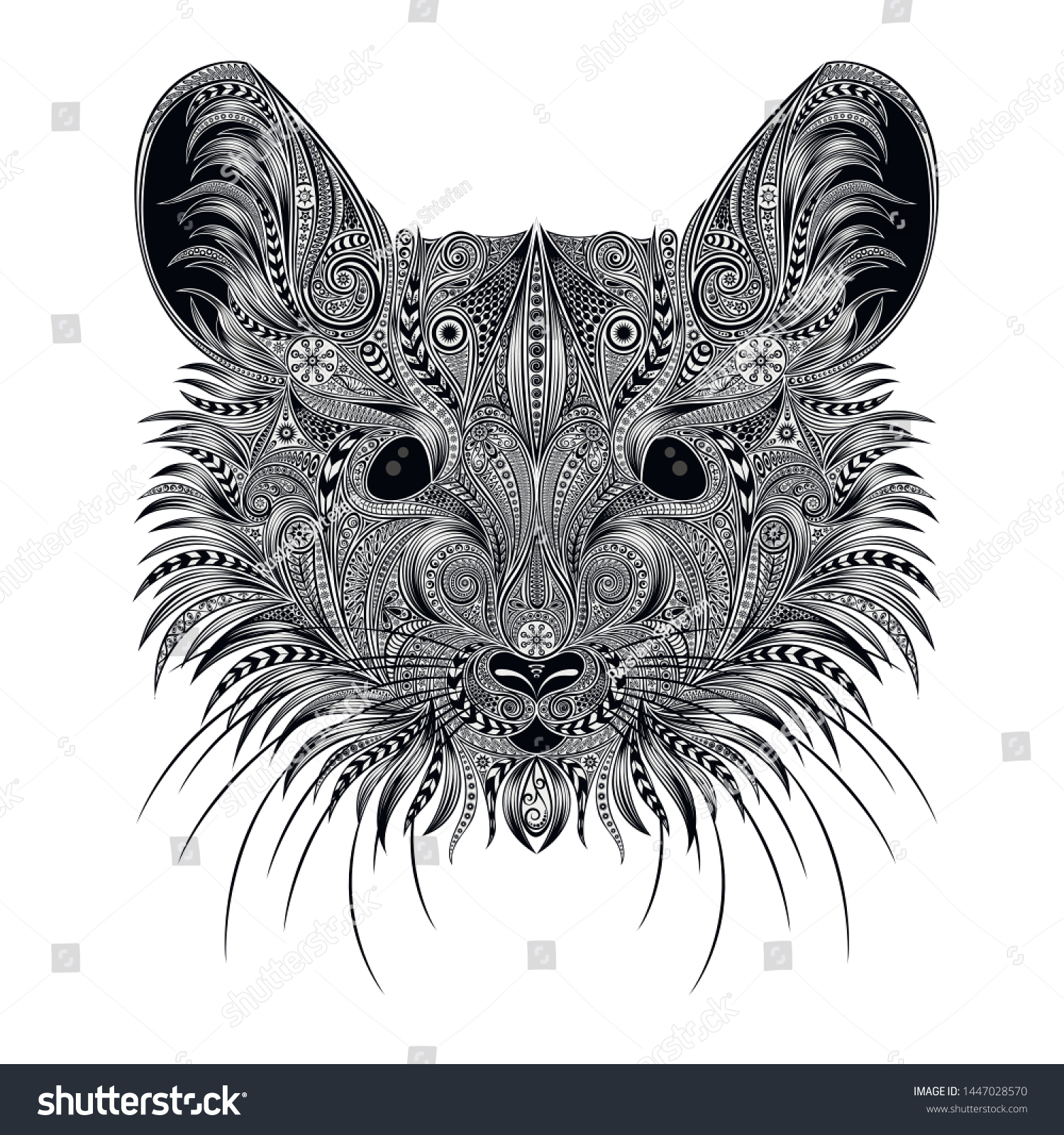 Vector mouse made of patterns. Symbol of the New Year 2020_站酷海洛_正版图片_视频 ...