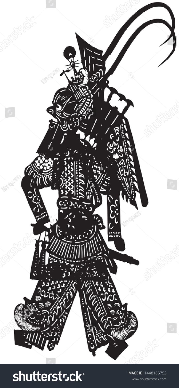 Chinese shadow play character pattern_站酷海洛_正版图片_视频_字体_音乐素材交易平台_站酷旗下品牌