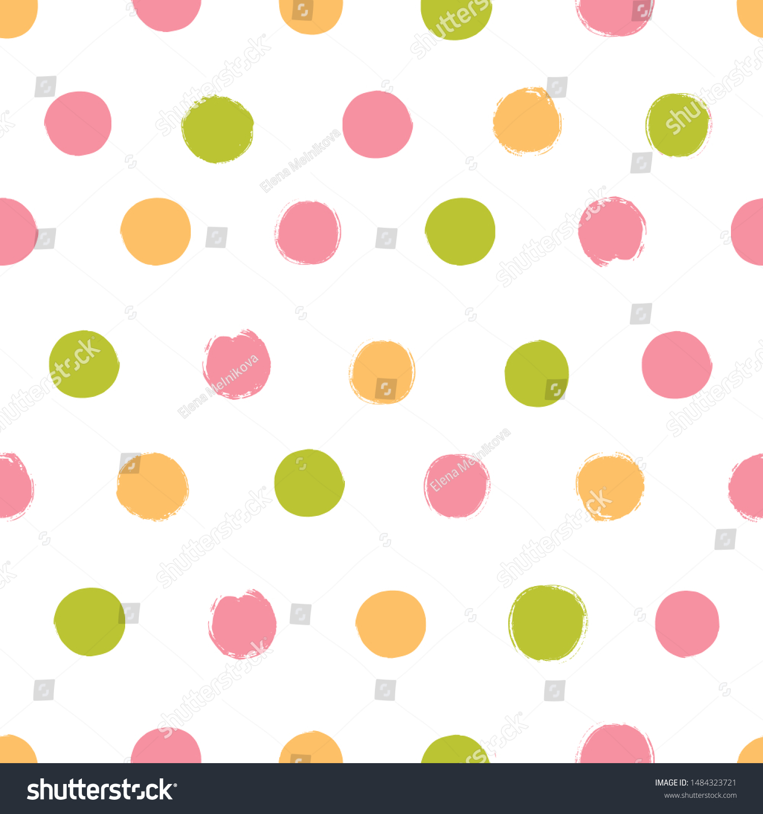 Seamless pattern with polka dots in pastel colors._站酷海洛_正版图片_视频_字体_音乐素材 ...