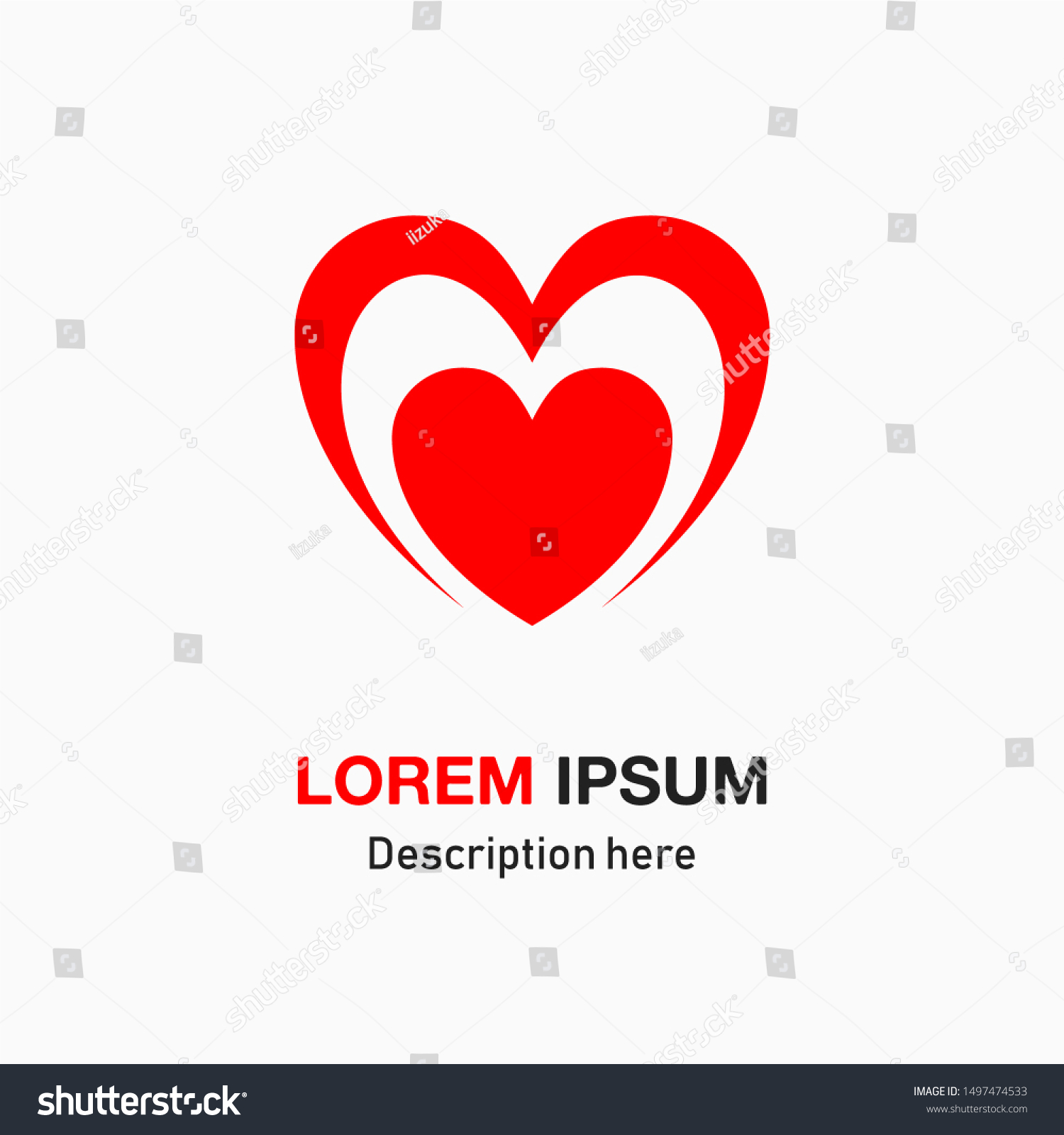 Love Heart Logo Modern Vector Design Template_站酷海洛_正版图片_视频_字体_音乐素材交易平台 ...