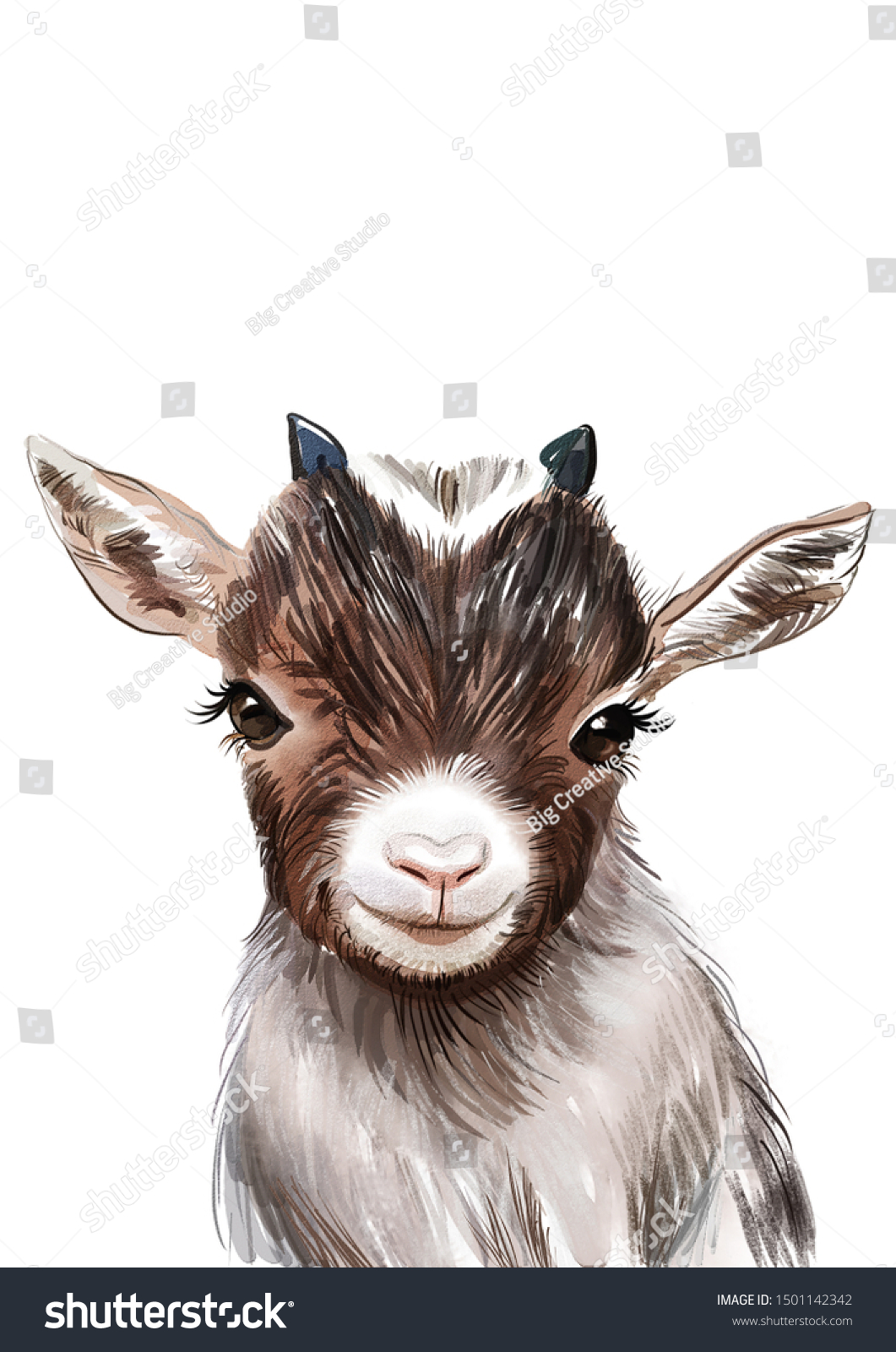 Goat print Baby animal prints Nursery wall decor Unique baby gift The ...