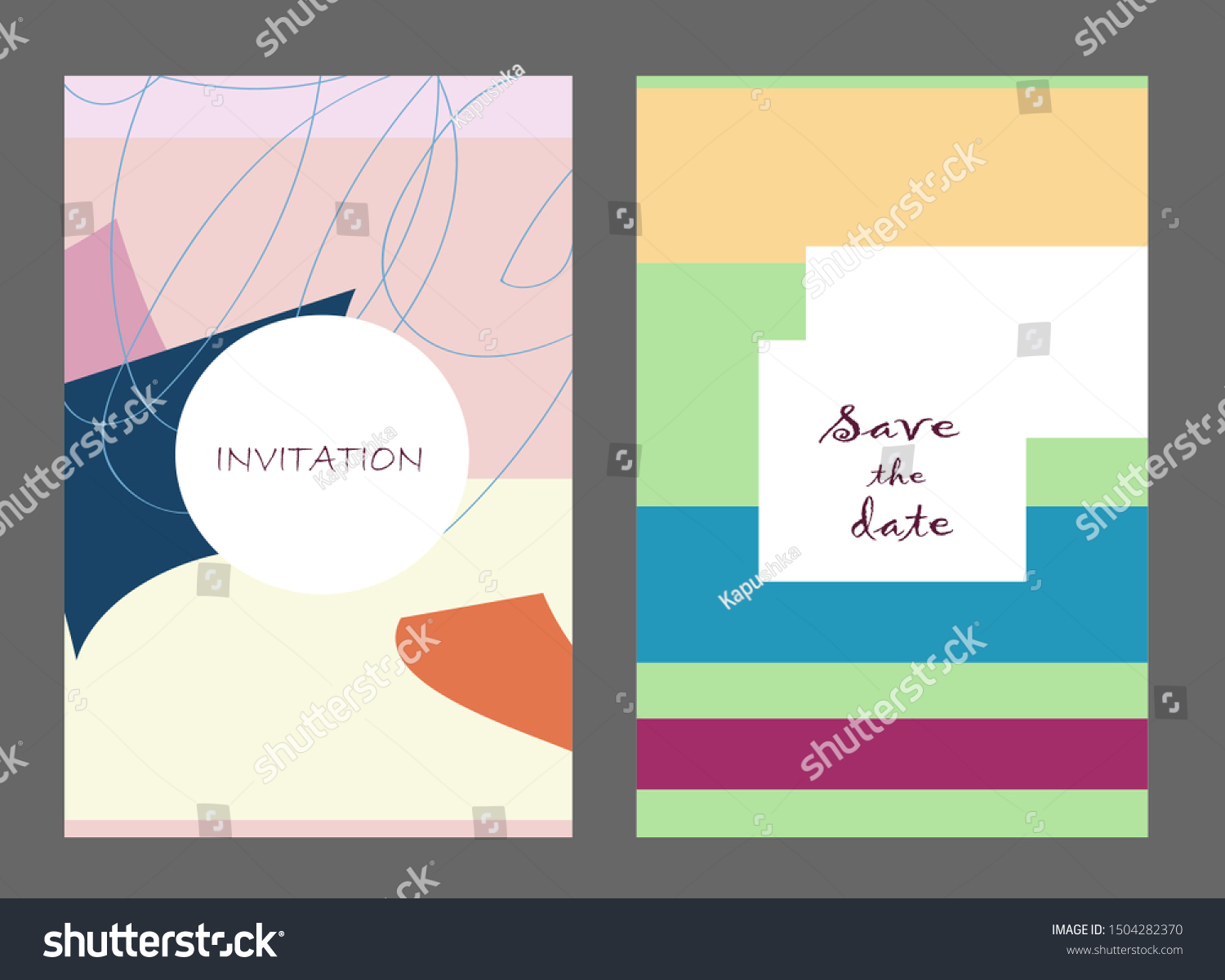 Set of creative universal cards. Designs for prints banner poster card ...