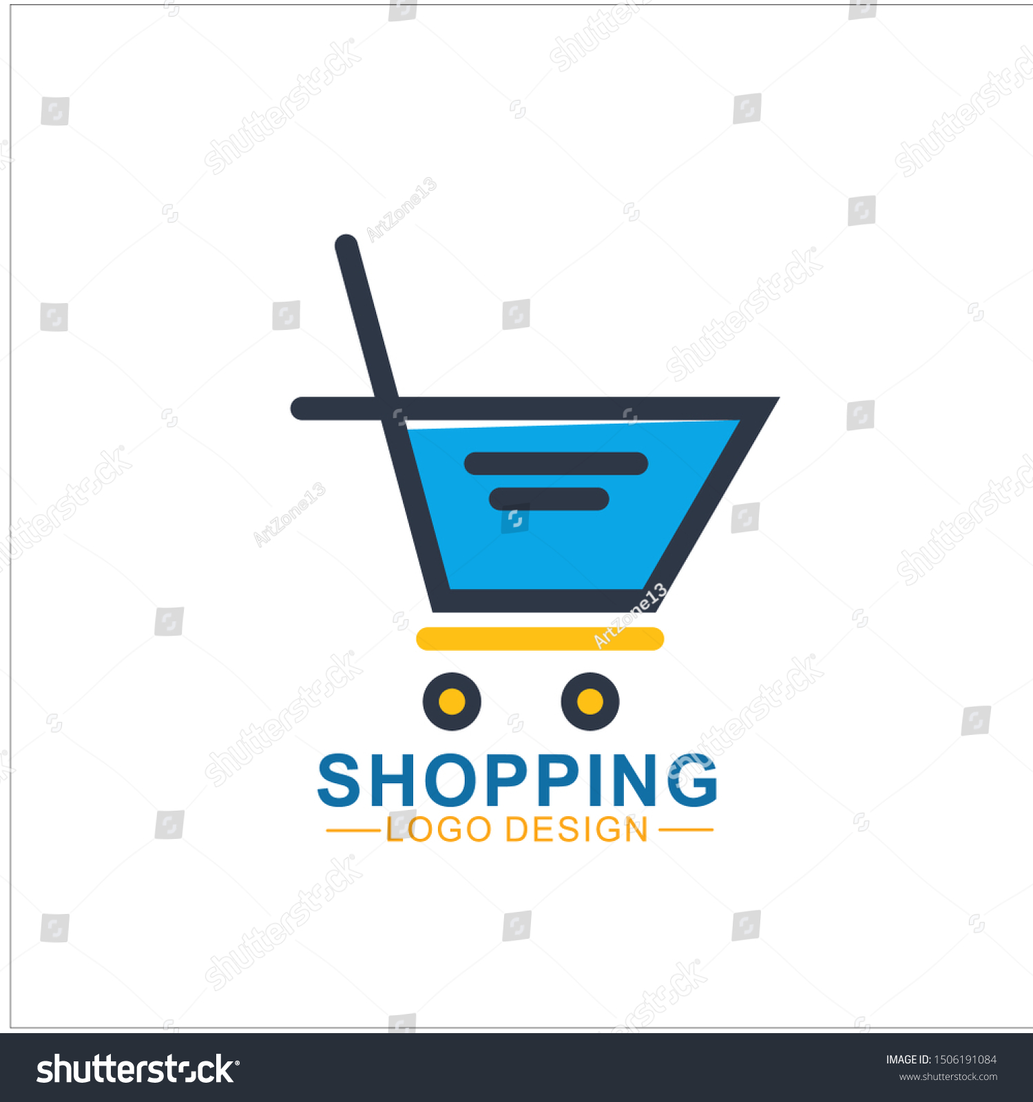 Shopping Logo Illustration Design. Online Shop Logo Design Template_站酷海 ...