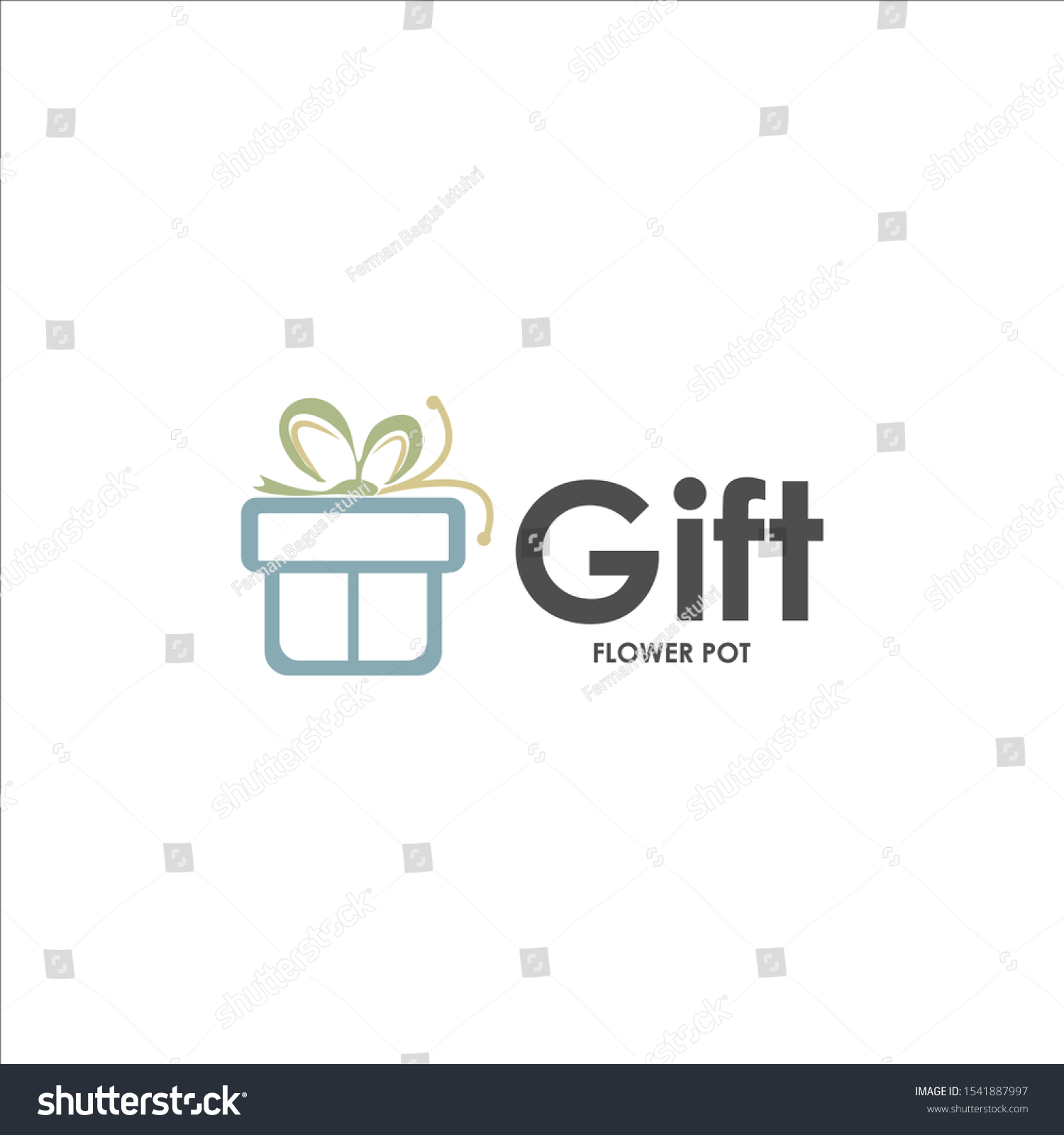 gift logos butterfly pot Tree plant Flower Online Shop Love Vector ...