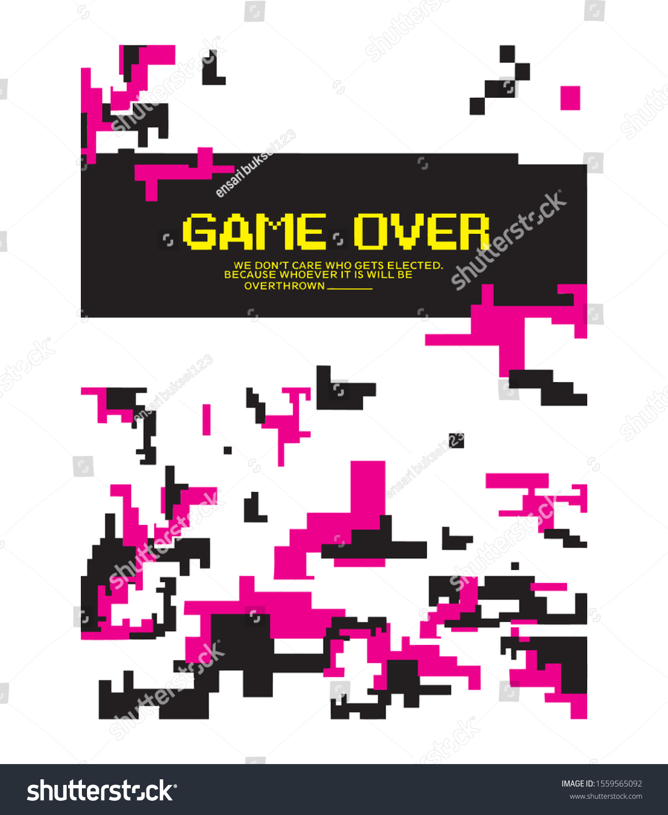 game over print for t-shirt graphic_站酷海洛_正版图片_视频_字体_音乐素材交易平台_站酷旗下品牌
