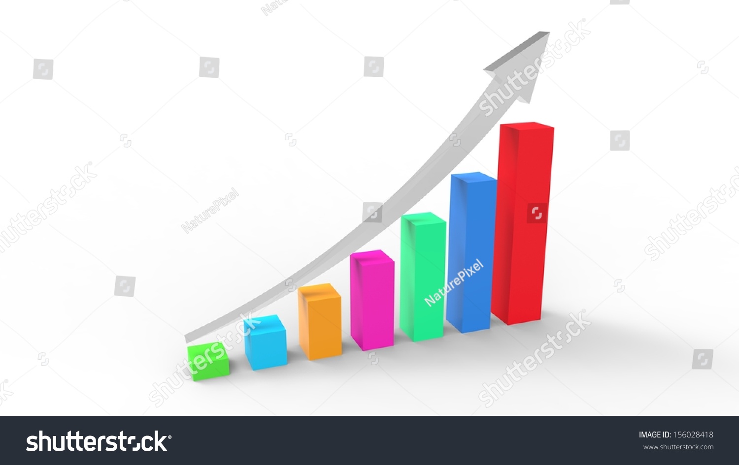 A colorful 3d chart graph. High resolution render._站酷海洛_正版图片_视频_字体_音乐素材 ...