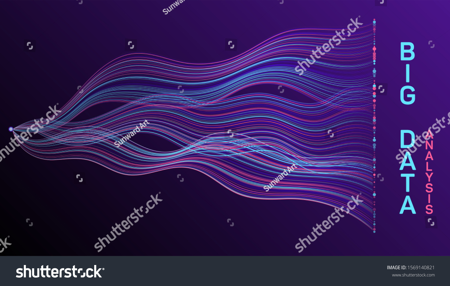 Big data statistical methods visualization concept vector design ...
