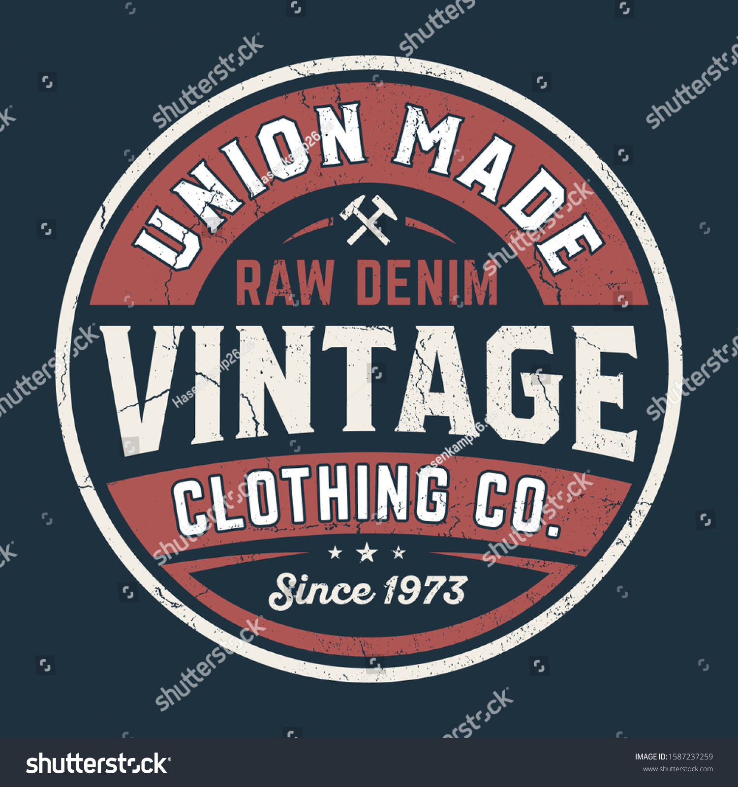 Union Made Raw Denim - Tee Design For Printing_站酷海洛_正版图片_视频_字体_音乐素材交易平台 ...