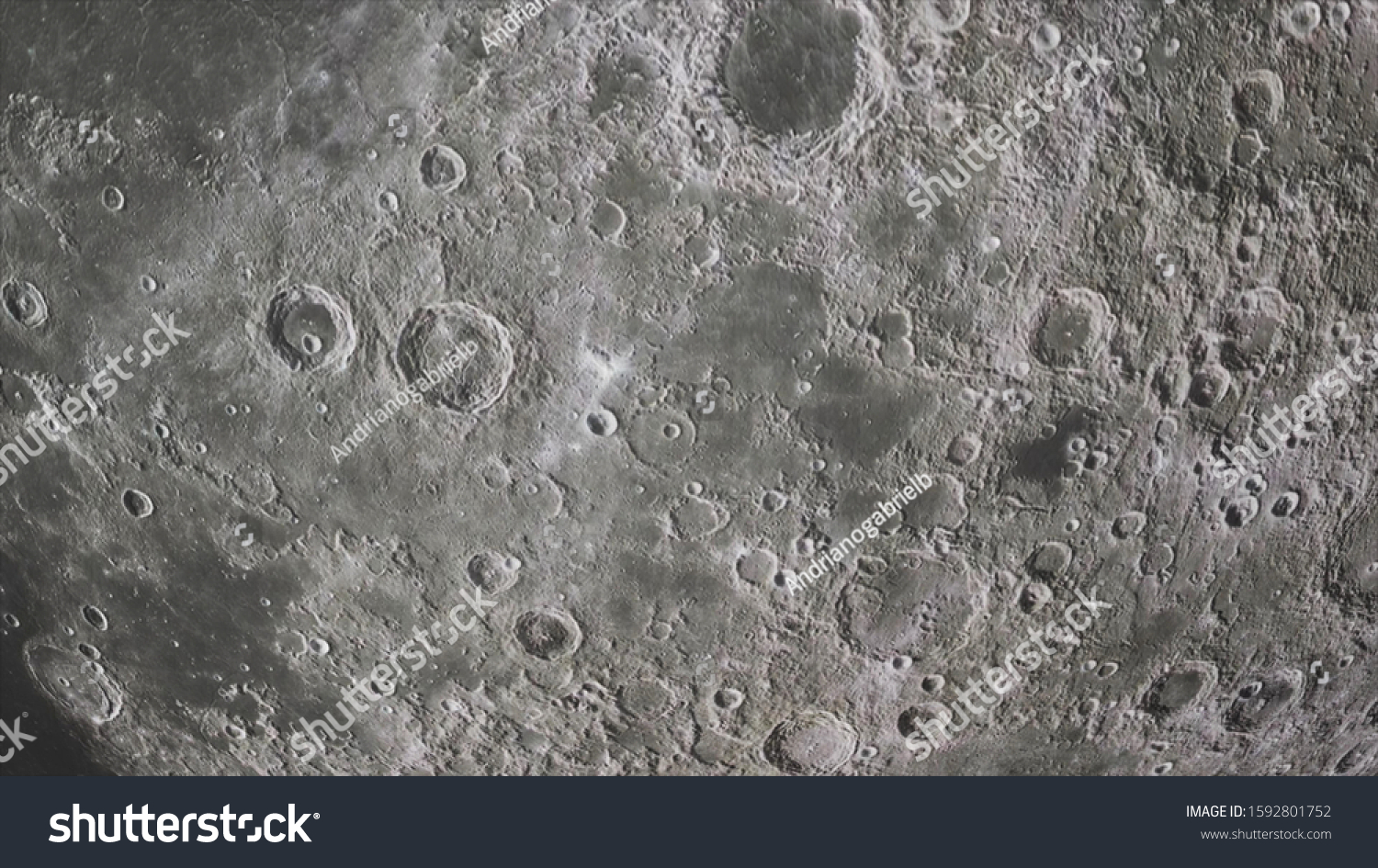 Concept6-P1 Scenery of Realistic Moon Surface from Space with Asteroid ...